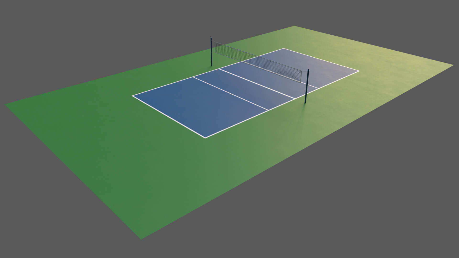 Volleyball Court Floor and Net - 3D Model by PBR Cool