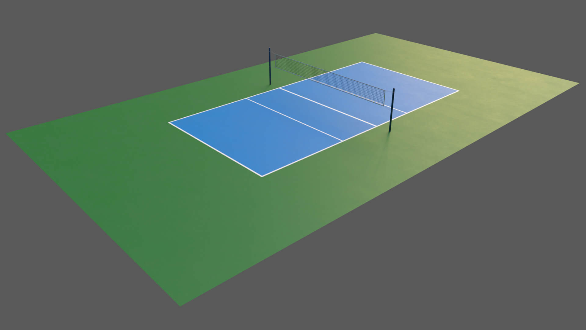Volleyball Court Floor and Net - 3D Model by PBR Cool