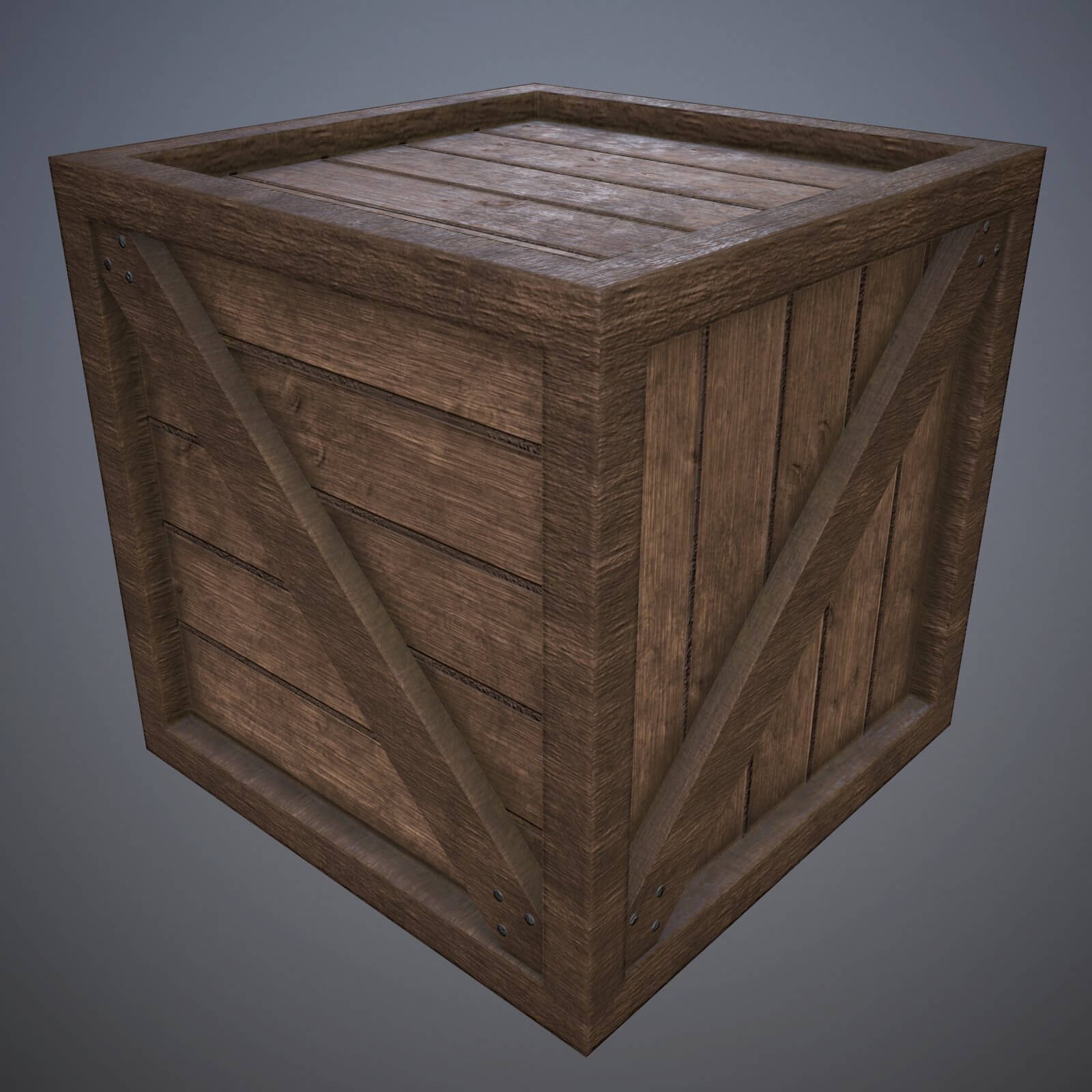 Wooden Crate A - 3D Model by PBR Cool