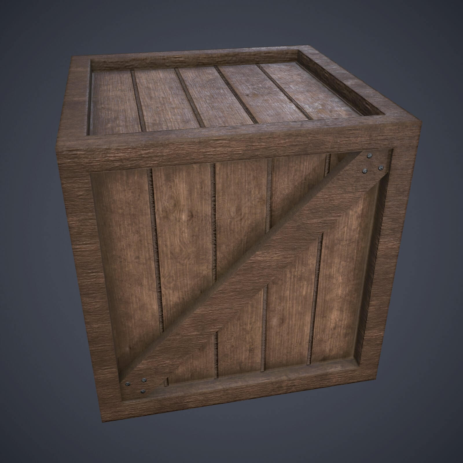 Wooden Crate A - 3D Model by PBR Cool