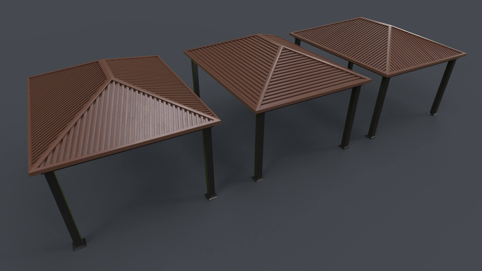 Wooden Pergola Gazebo B4 - 3D Model by PBR Cool