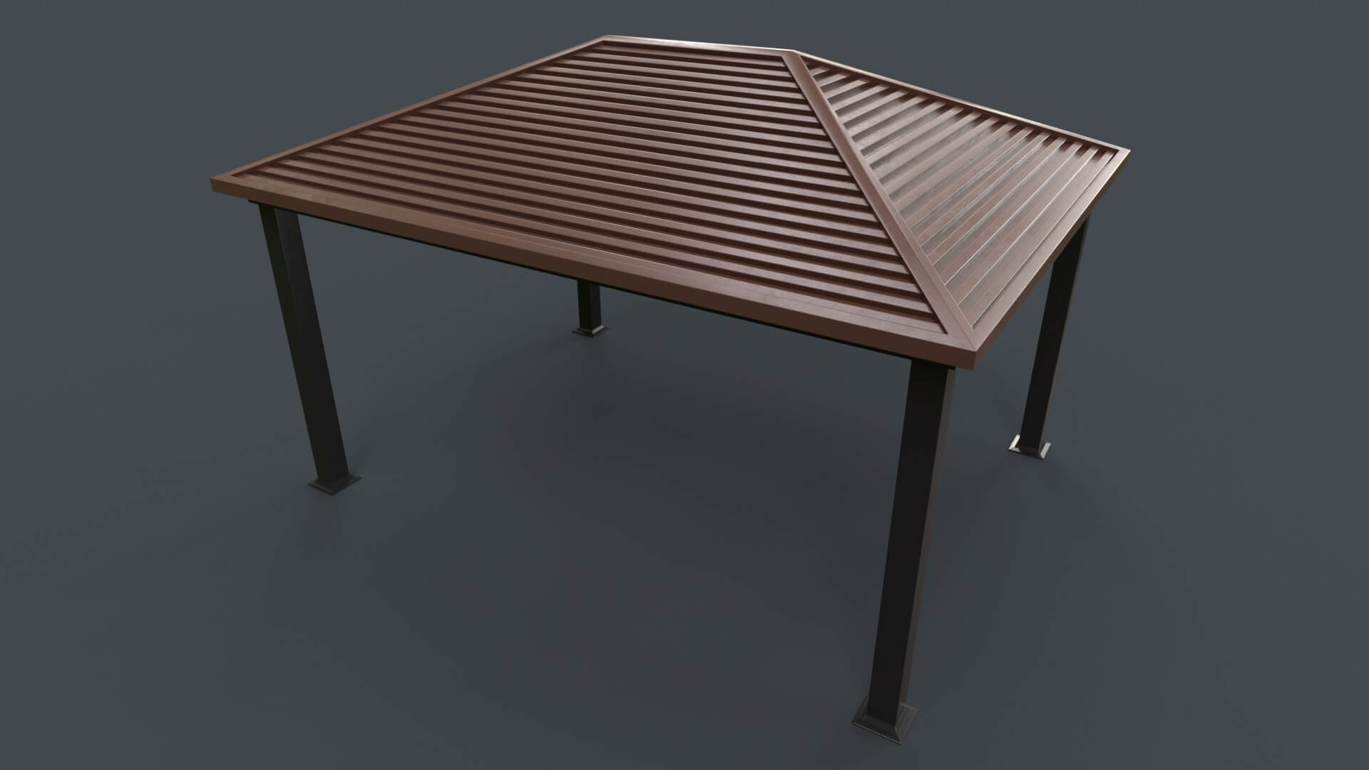 Wooden Pergola Gazebo B4 - 3D Model by PBR Cool