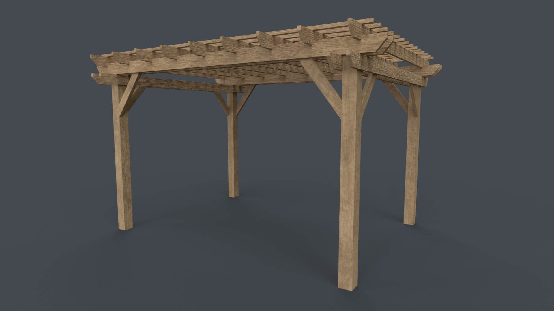 Wooden Pergola Gazebo B - Mega Pack by PBR Cool