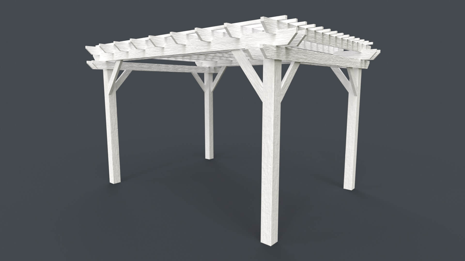 Wooden Pergola Gazebo C3 - 3D Model by PBR Cool