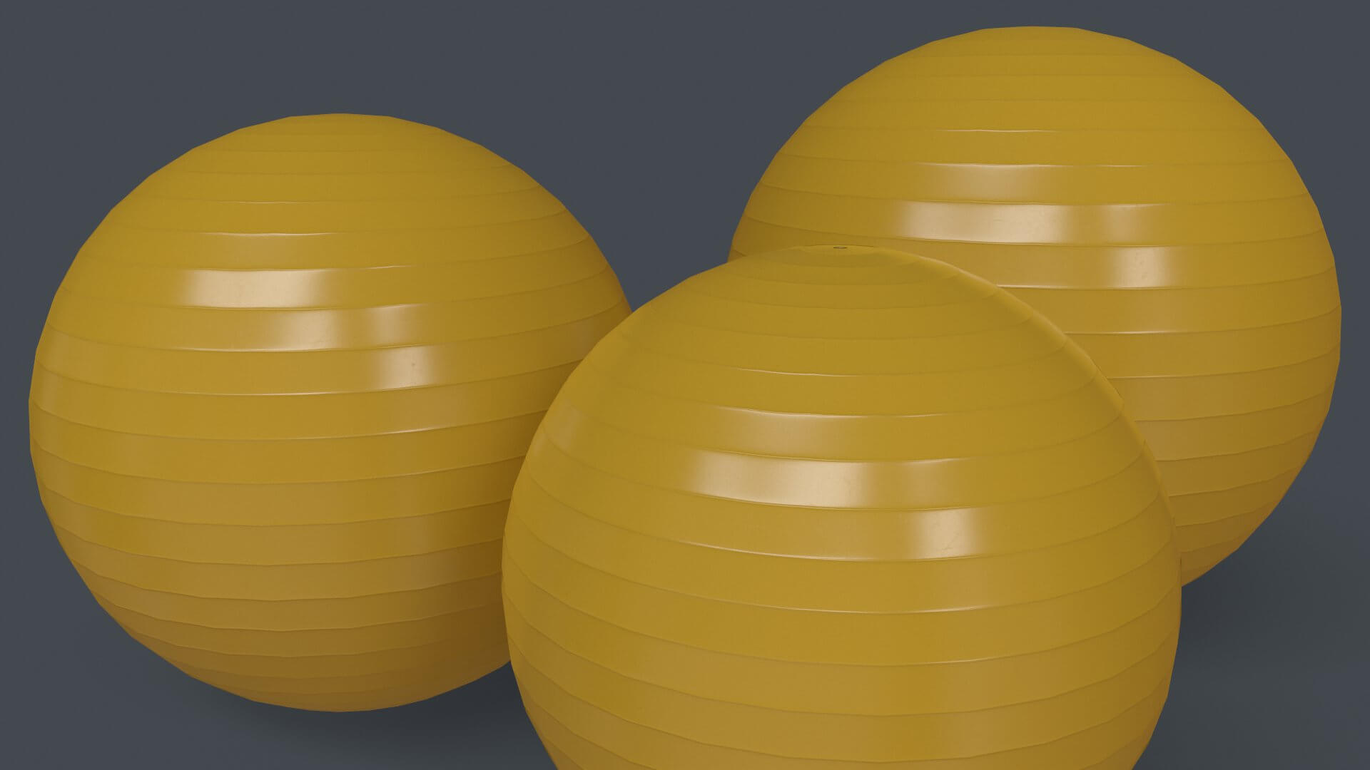Yoga Ball - Yellow 3D Model by PBR Cool