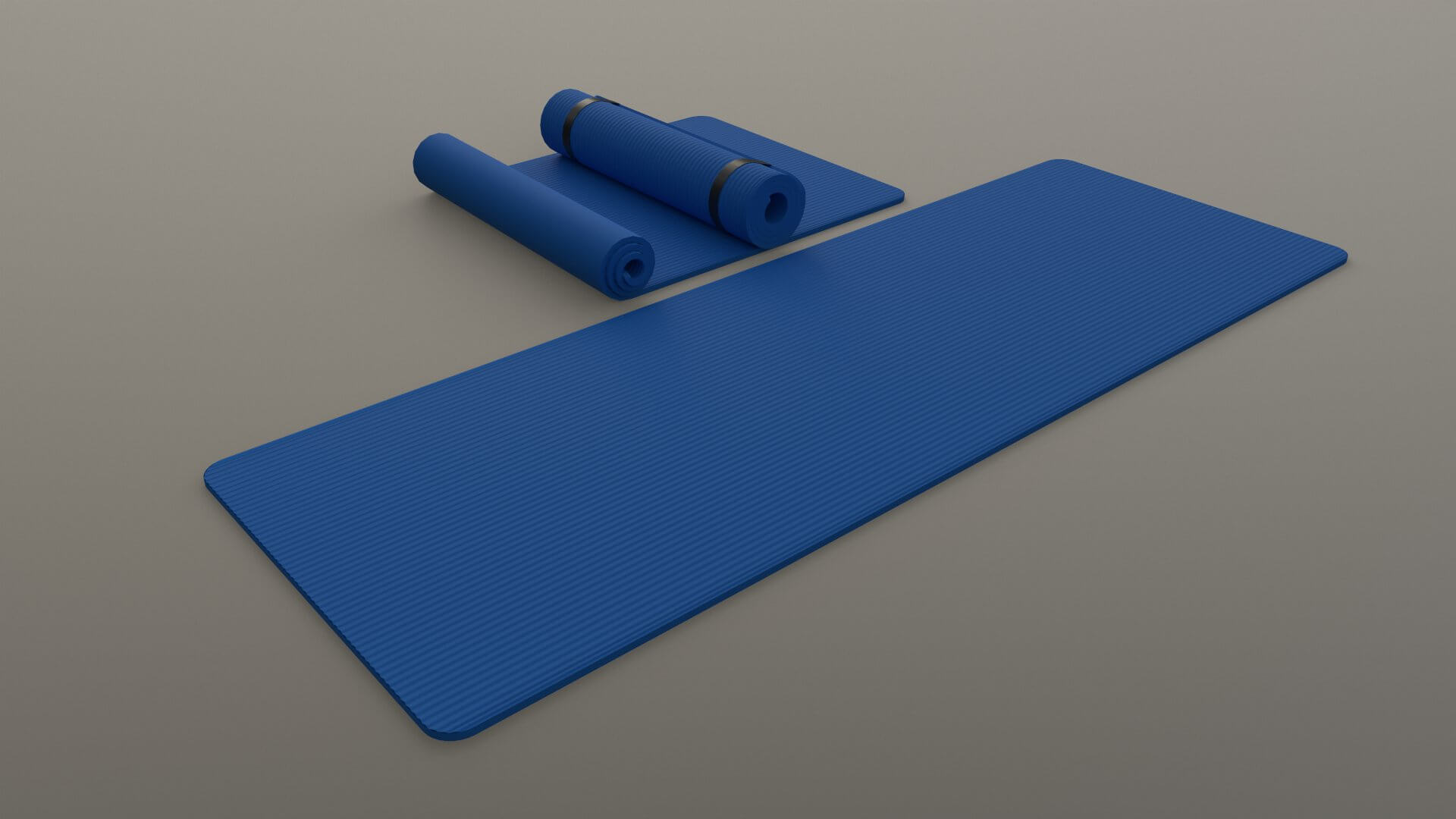 Yoga Mat - Blue 3D Model by PBR Cool