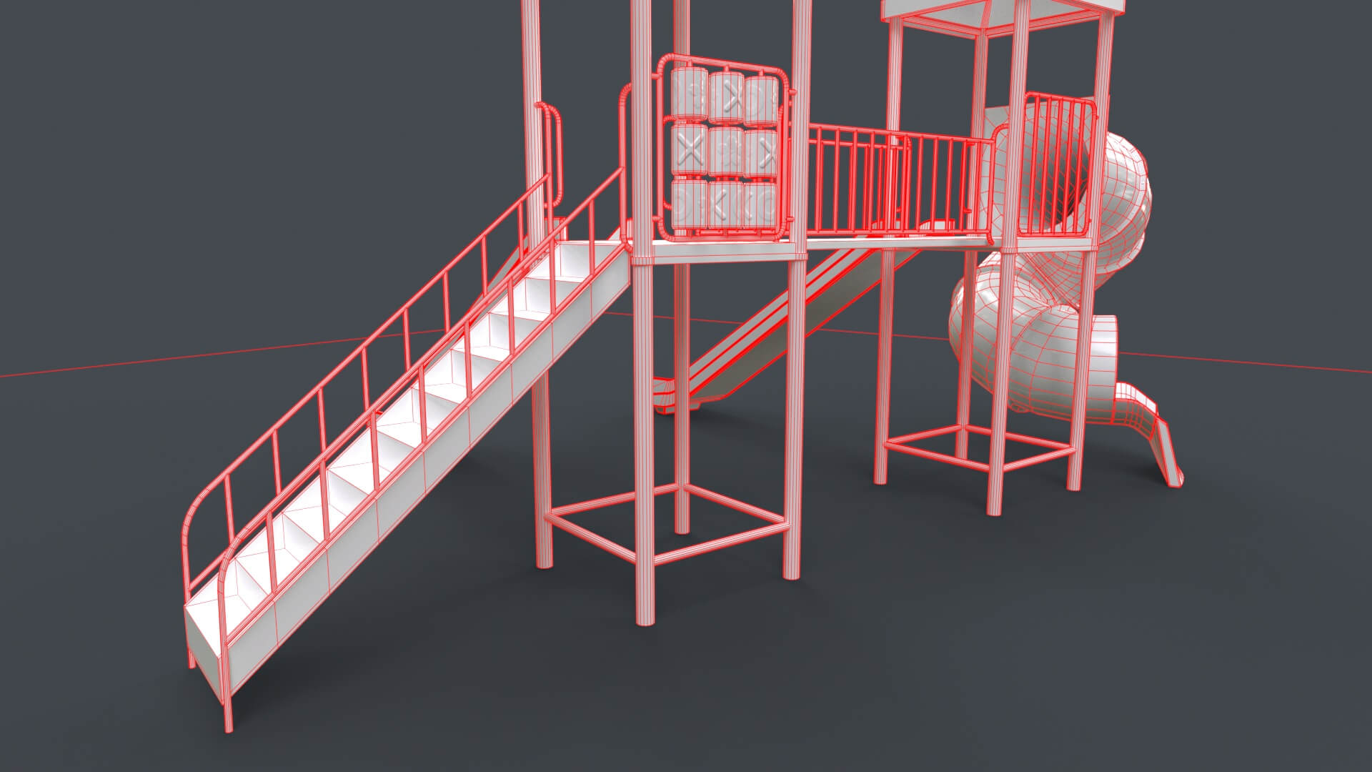 Playground Outdoor Jungle Gym 15 B - 3D Model by PBR Cool