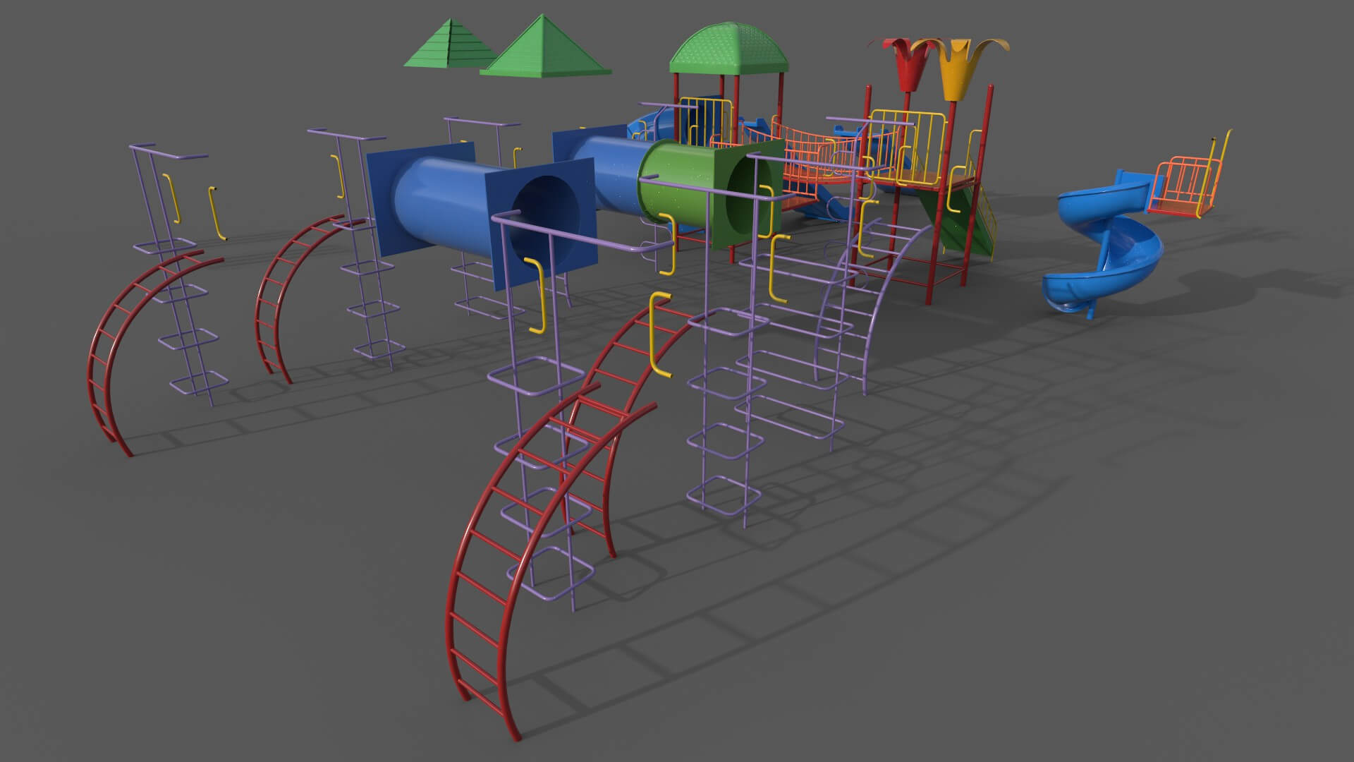 Playground Outdoor Jungle Gym 16 - 3D Model by PBR Cool