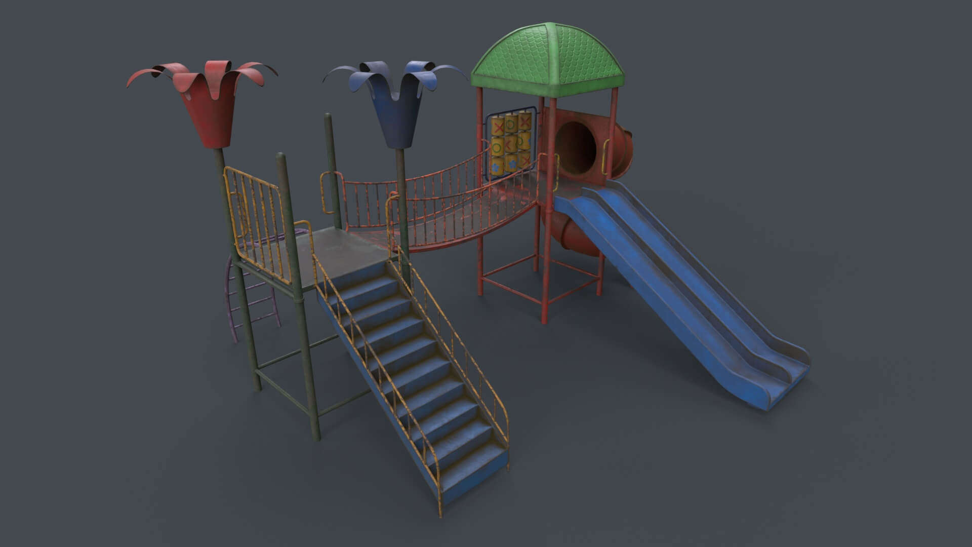 Playground Outdoor Jungle Gym 16 - 3D Model by PBR Cool