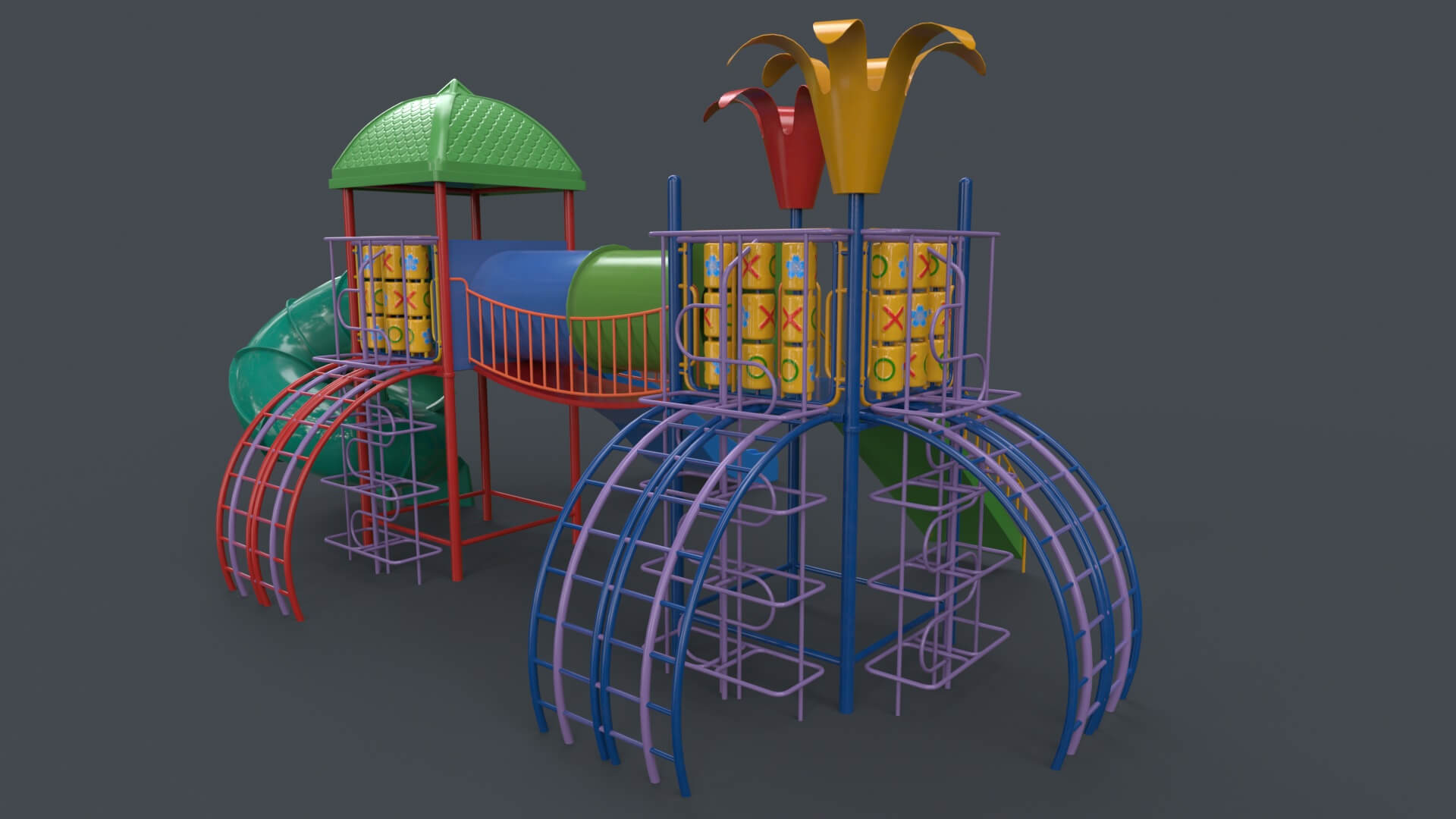 Playground Outdoor Jungle Gym 16 - 3D Model by PBR Cool