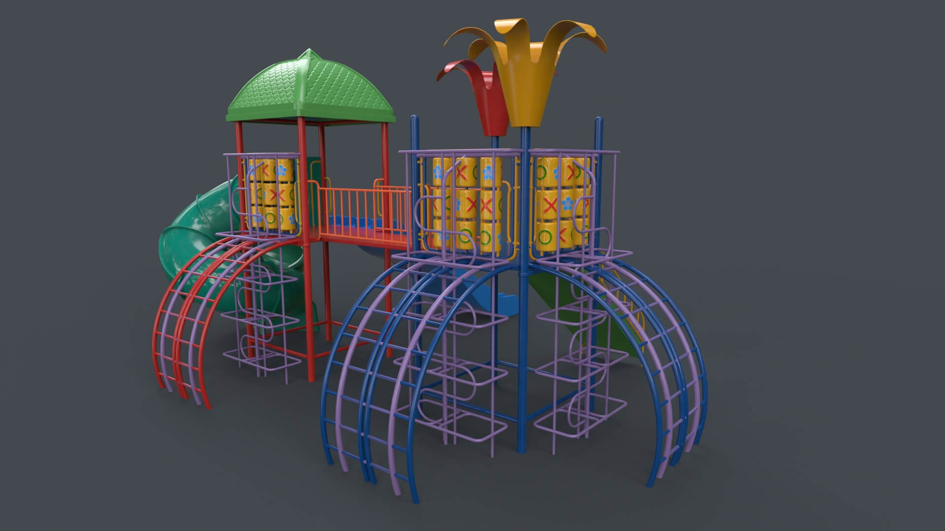 Playground Outdoor Jungle Gym 16 - 3D Model by PBR Cool