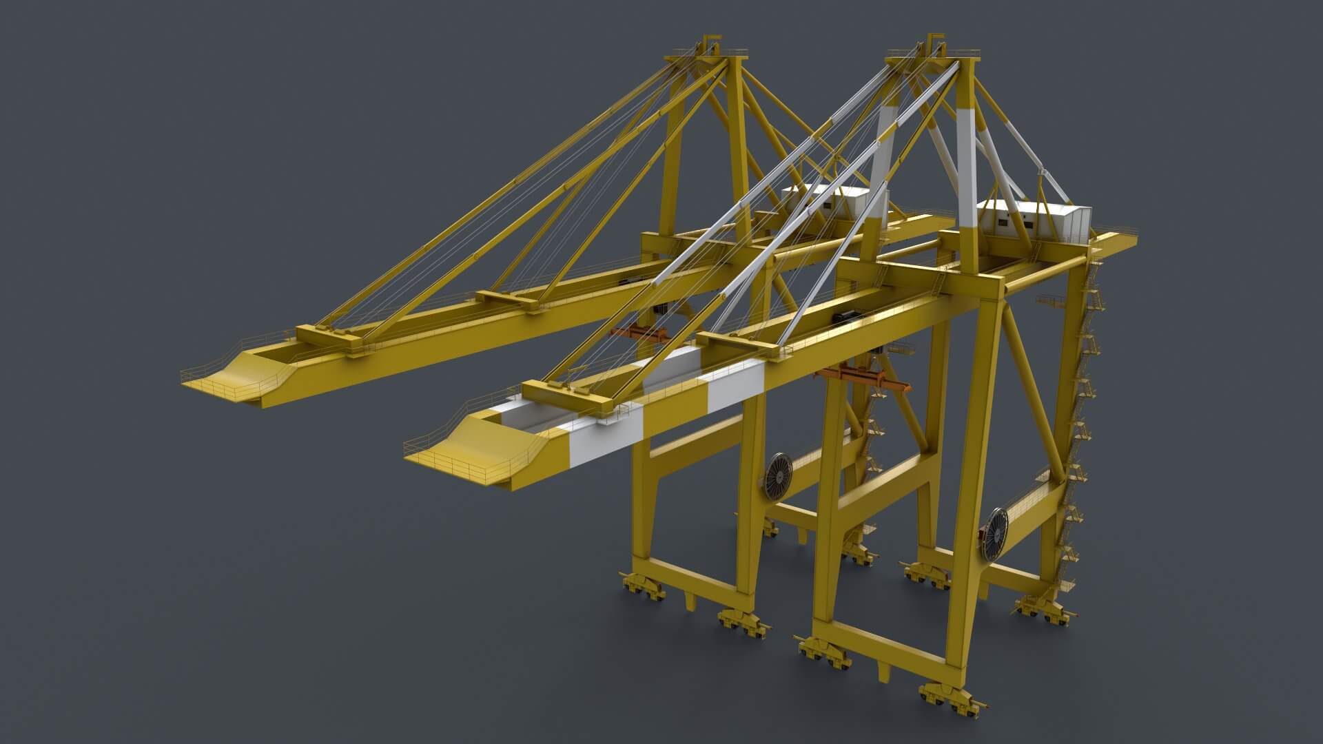 Quayside Container Crane V2 - Multi Color Pack 3D Model by PBR Cool