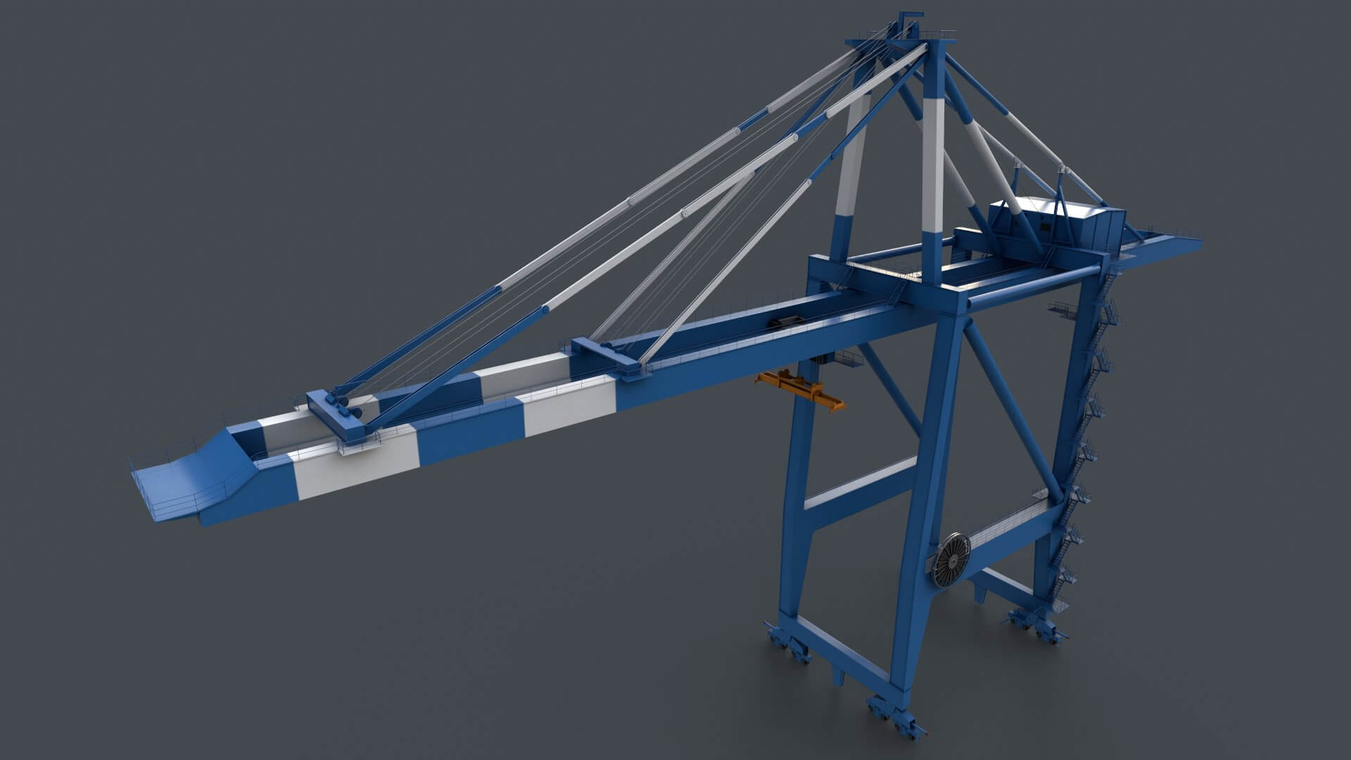 Quayside Container Crane V2 - Multi Color Pack 3D Model by PBR Cool