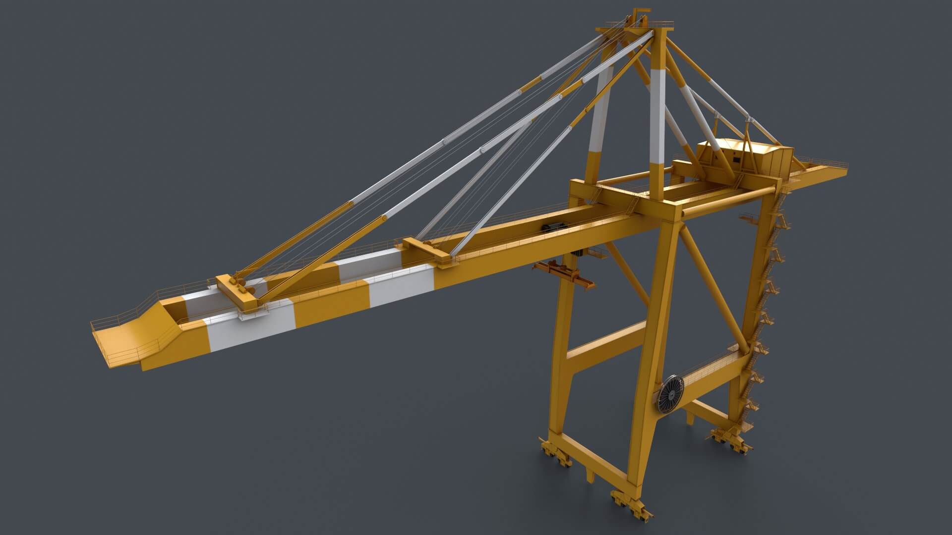 Quayside Container Crane V2 - Multi Color Pack 3D Model by PBR Cool
