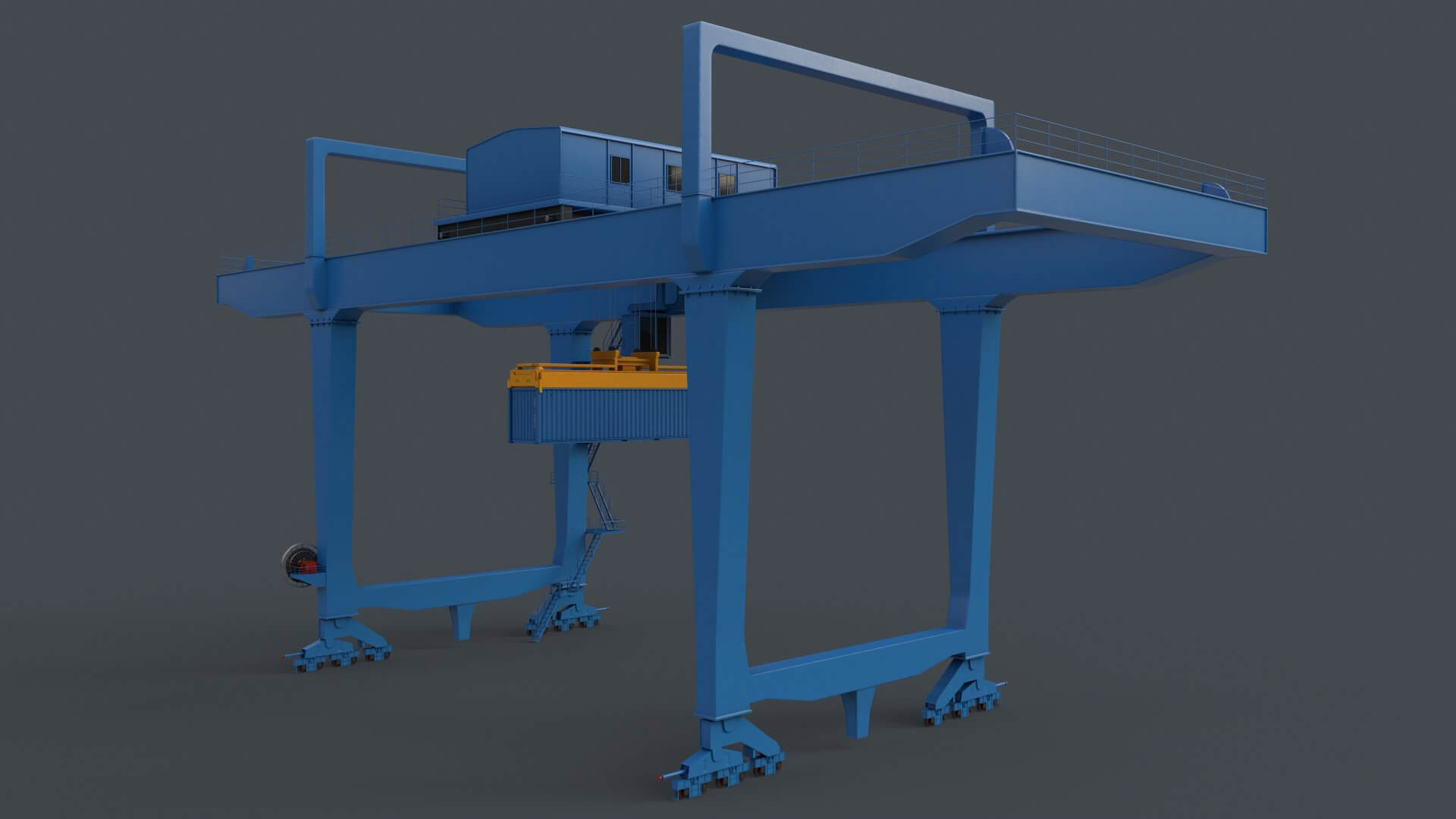 Rail Mounted Gantry Crane RMG V1 - Multi Color Pack 3D Model by PBR Cool
