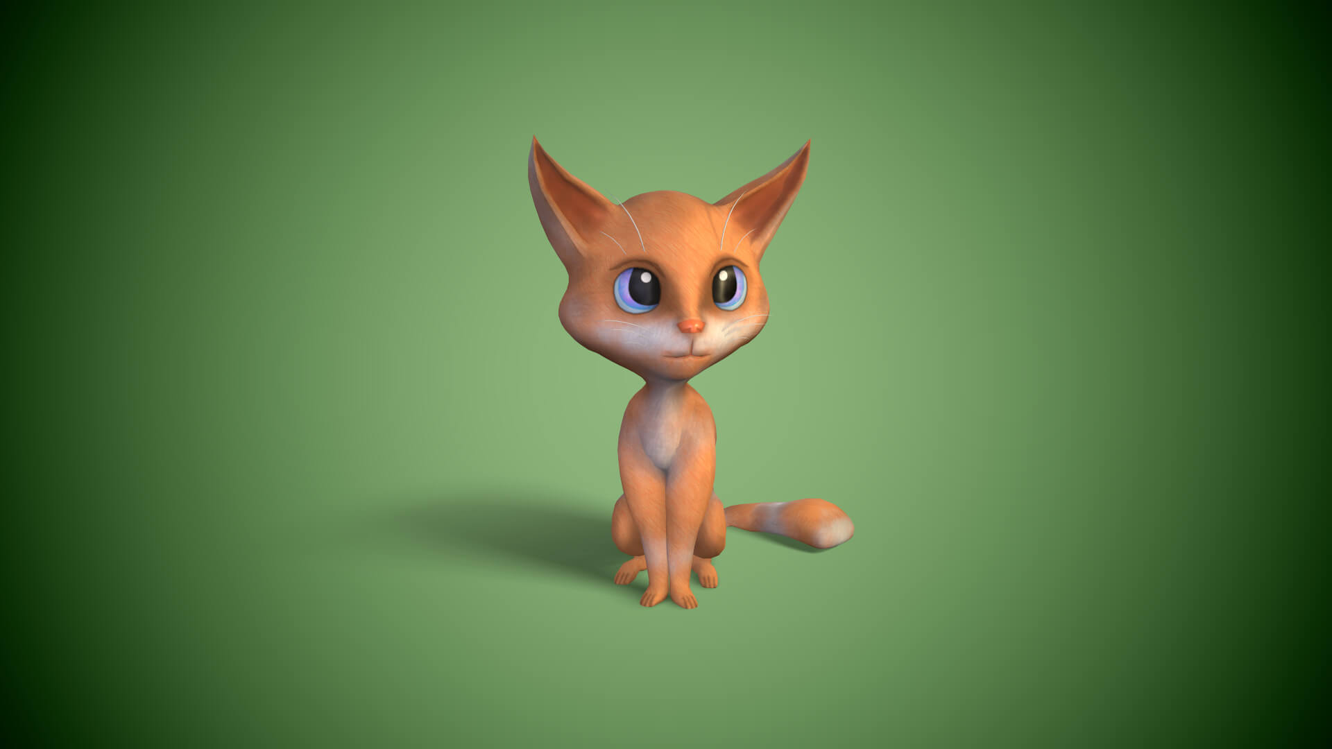 Toon Cat Animated - 3D Model by peacedeath23