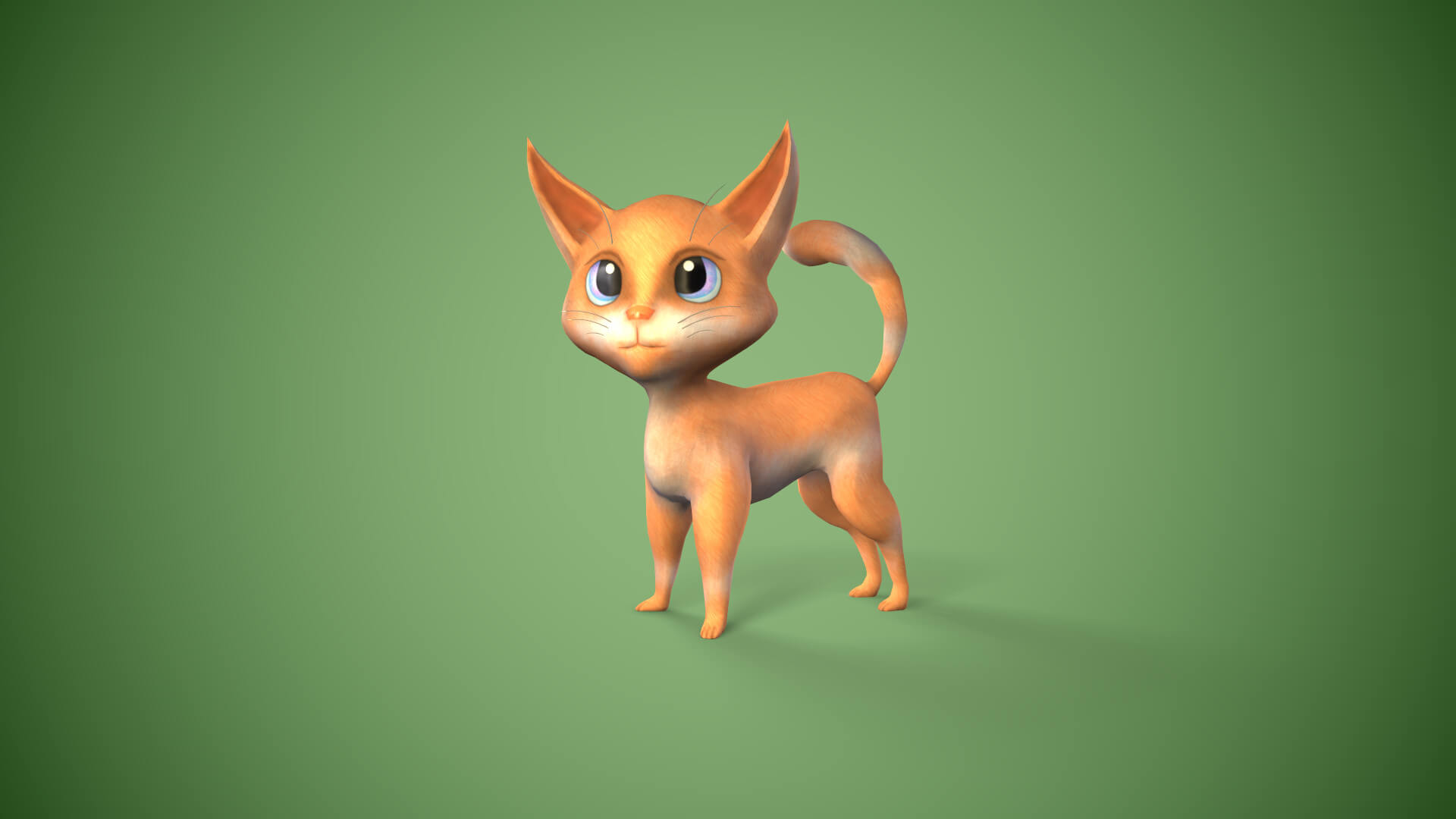 Toon Cat Animated - 3D Model by peacedeath23