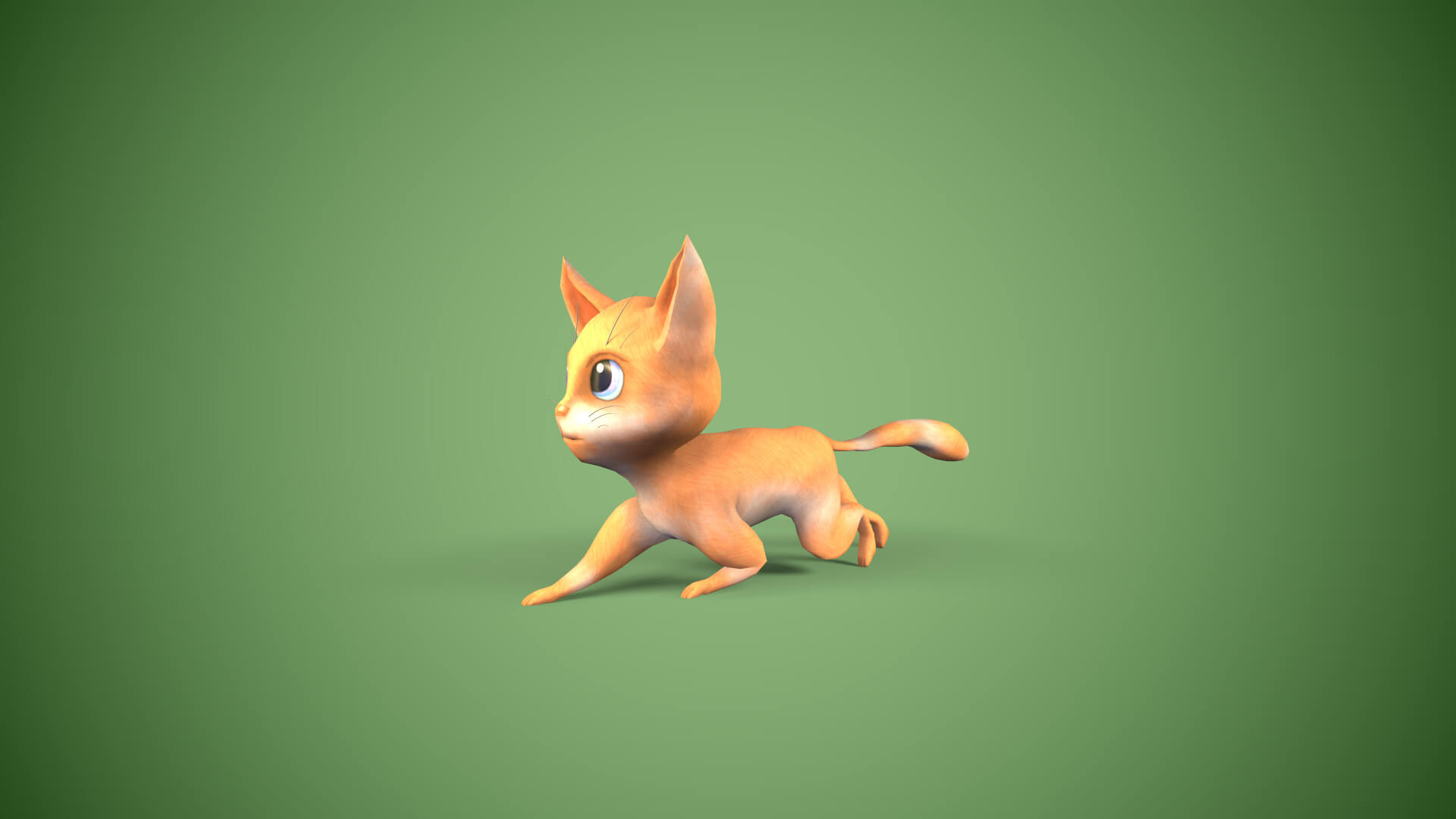 Toon Cat Animated - 3D Model by peacedeath23