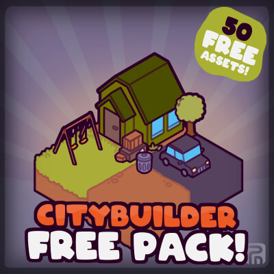 Free City Builder - (Tileset) Free 2D Game Asset by penzilla