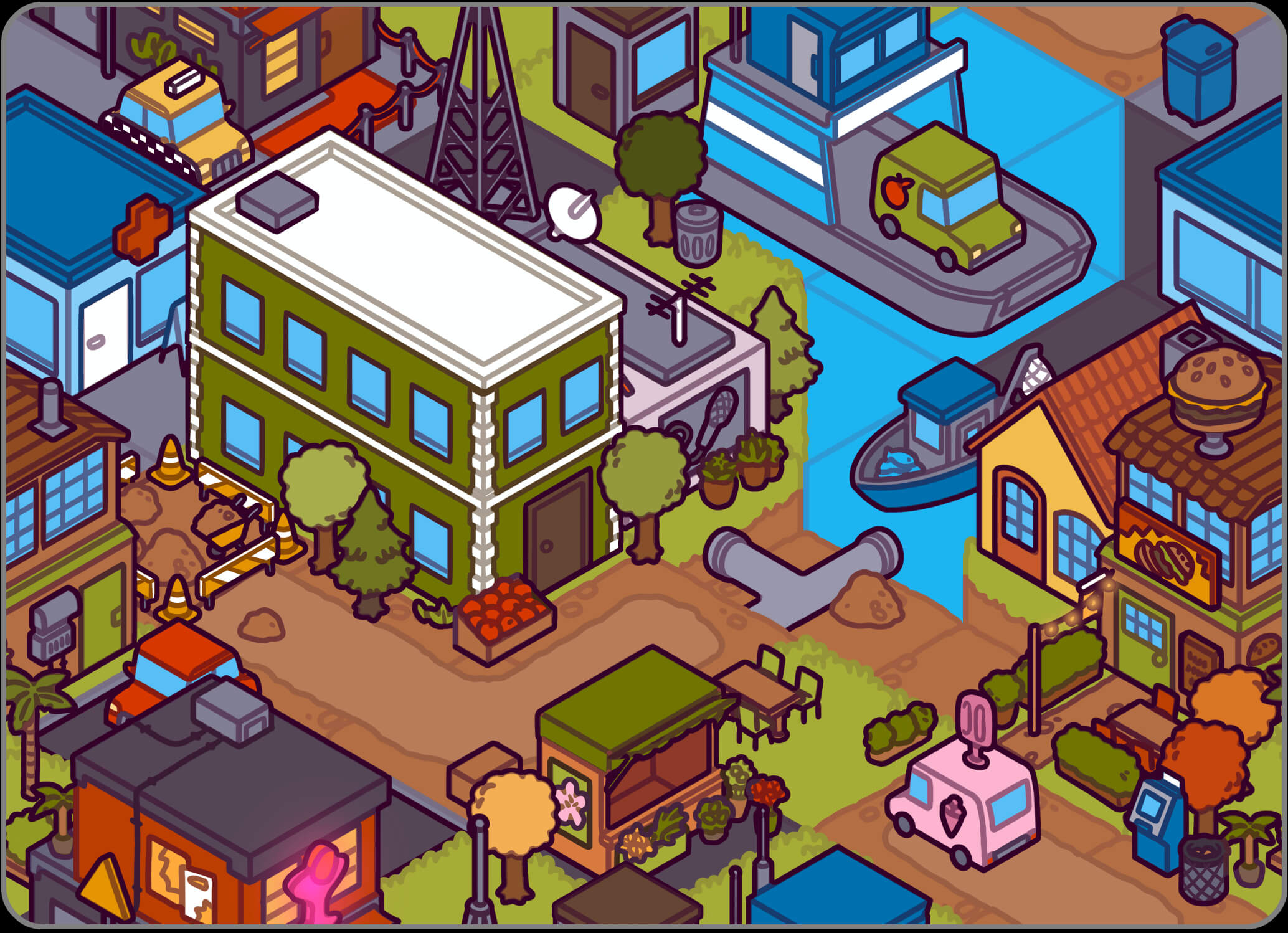 Giant City Builder - (Tileset) 2D Game Asset by penzilla