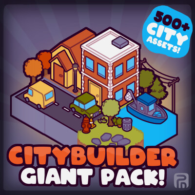 Free City Builder - (Tileset) Free 2D Game Asset by penzilla