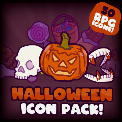 Halloween Icon Pack - (Icons) 2D Game Asset by penzilla