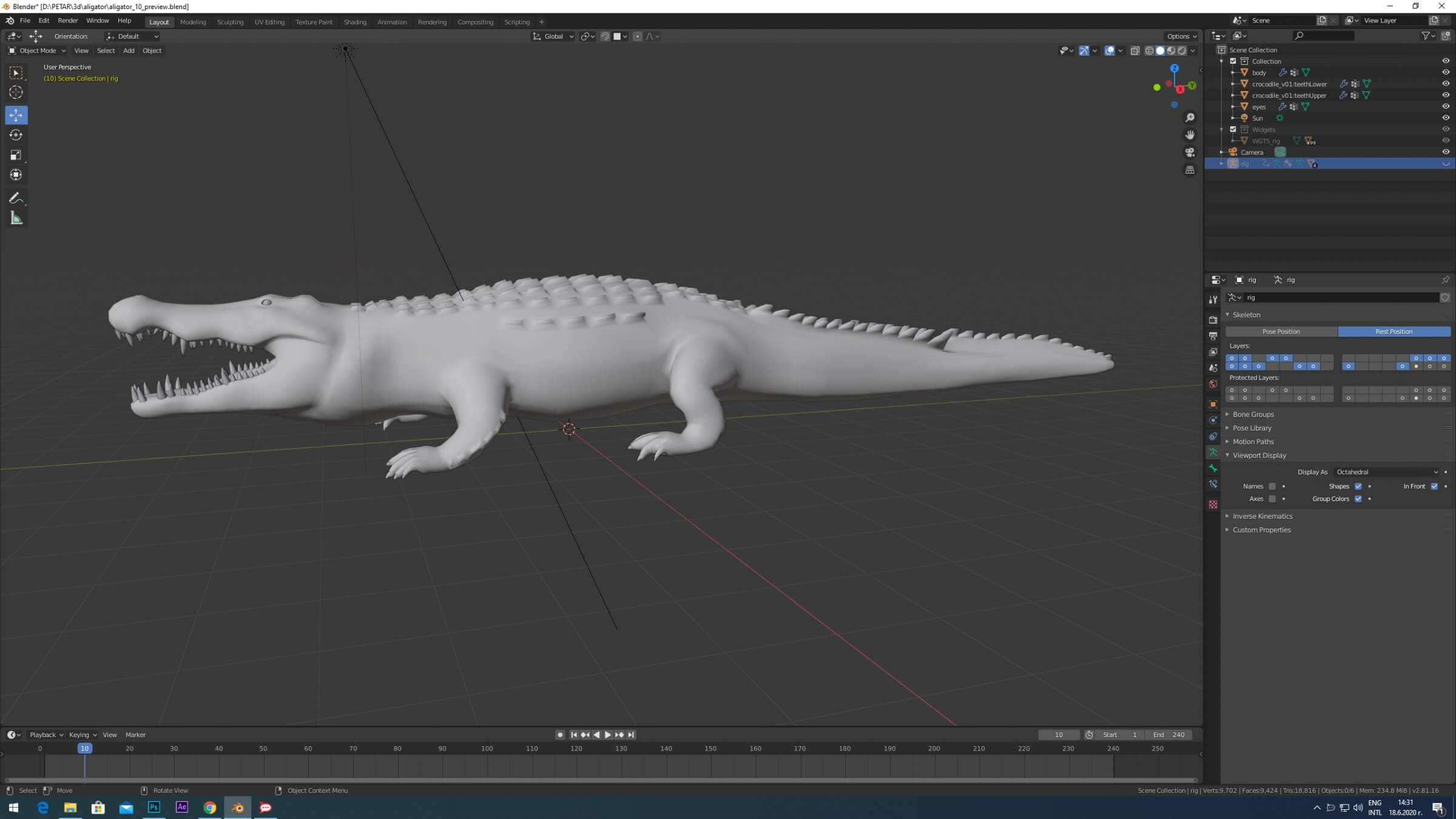 Aligator - 3D Model by Petar Doychev