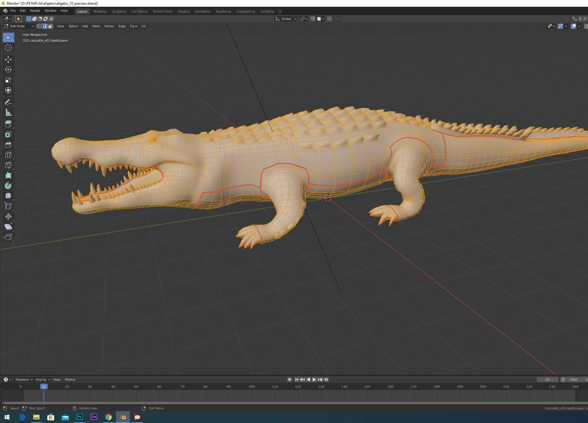 Aligator - 3D Model by Petar Doychev