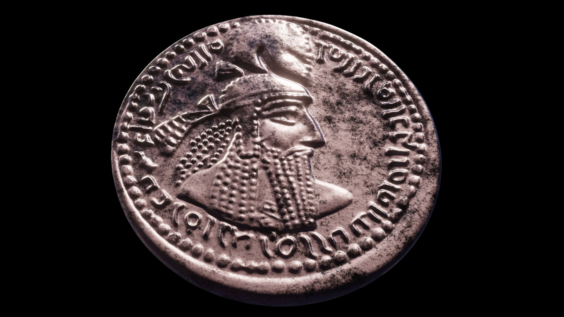 Coin of Parthians - 3D Model by Petar Doychev