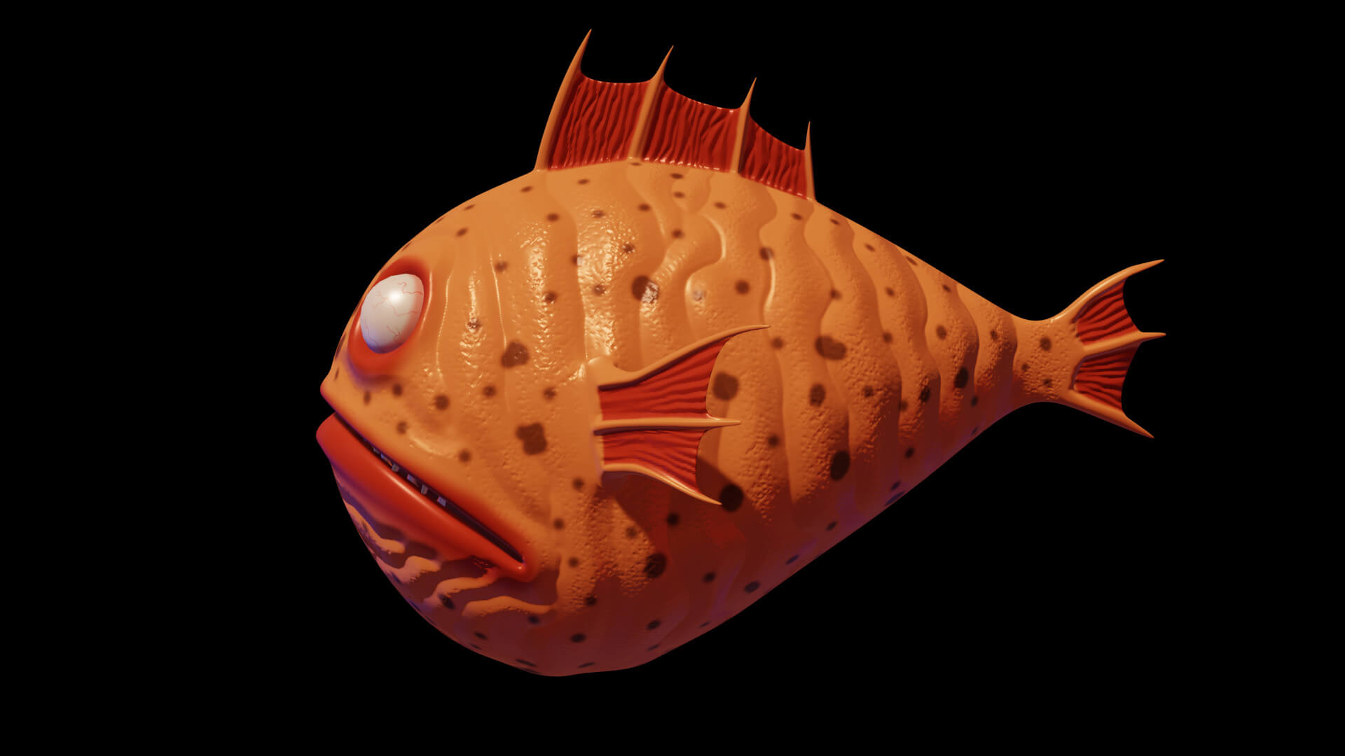Creepy Fish - 3D Model by Petar Doychev
