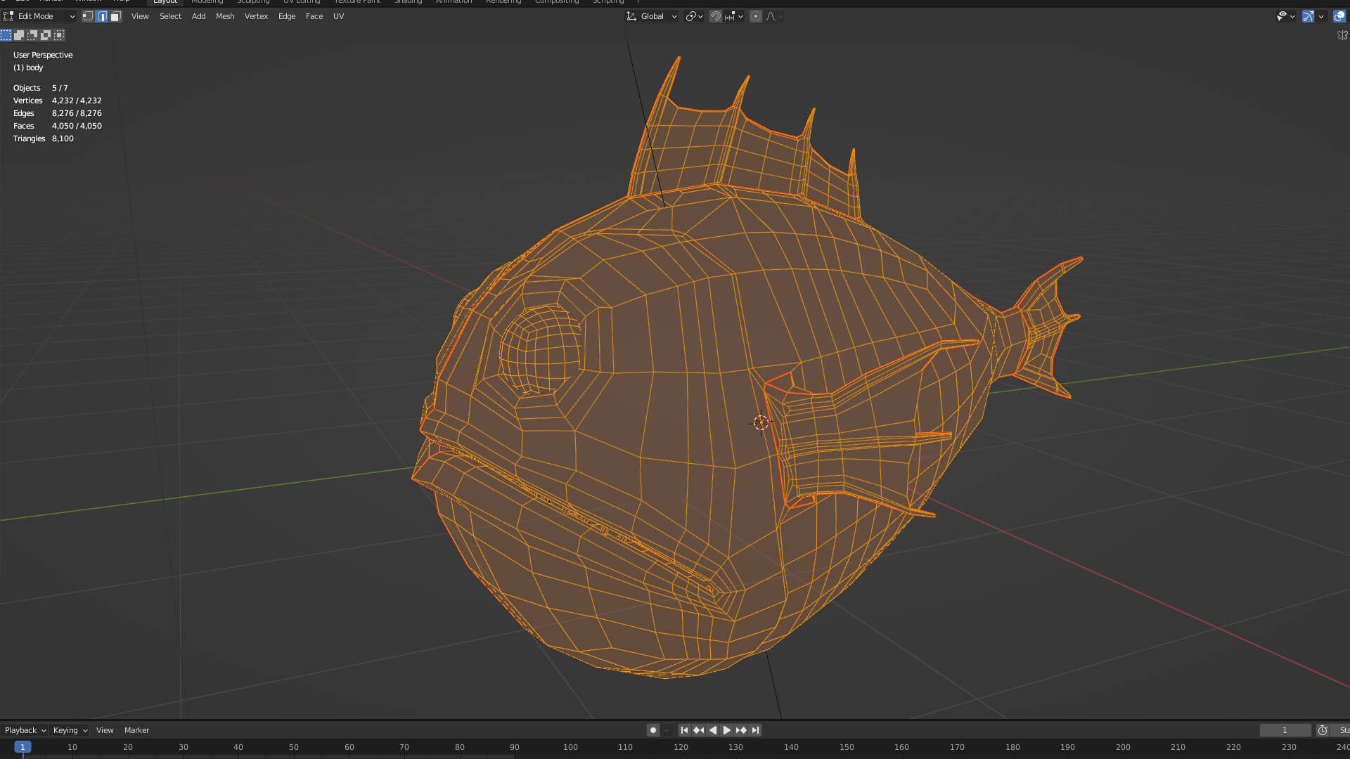 Creepy Fish - 3D Model by Petar Doychev