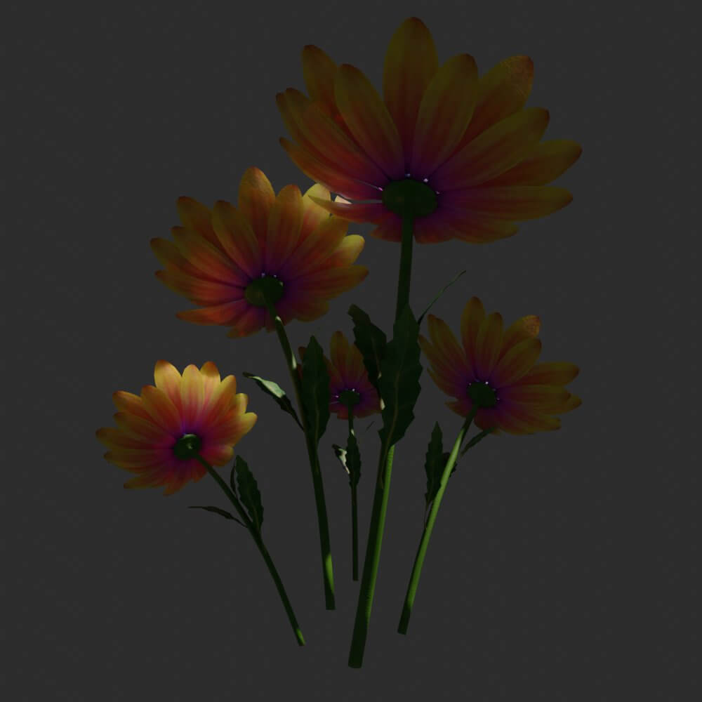 Daisy Flower - 3D Model by Petar Doychev