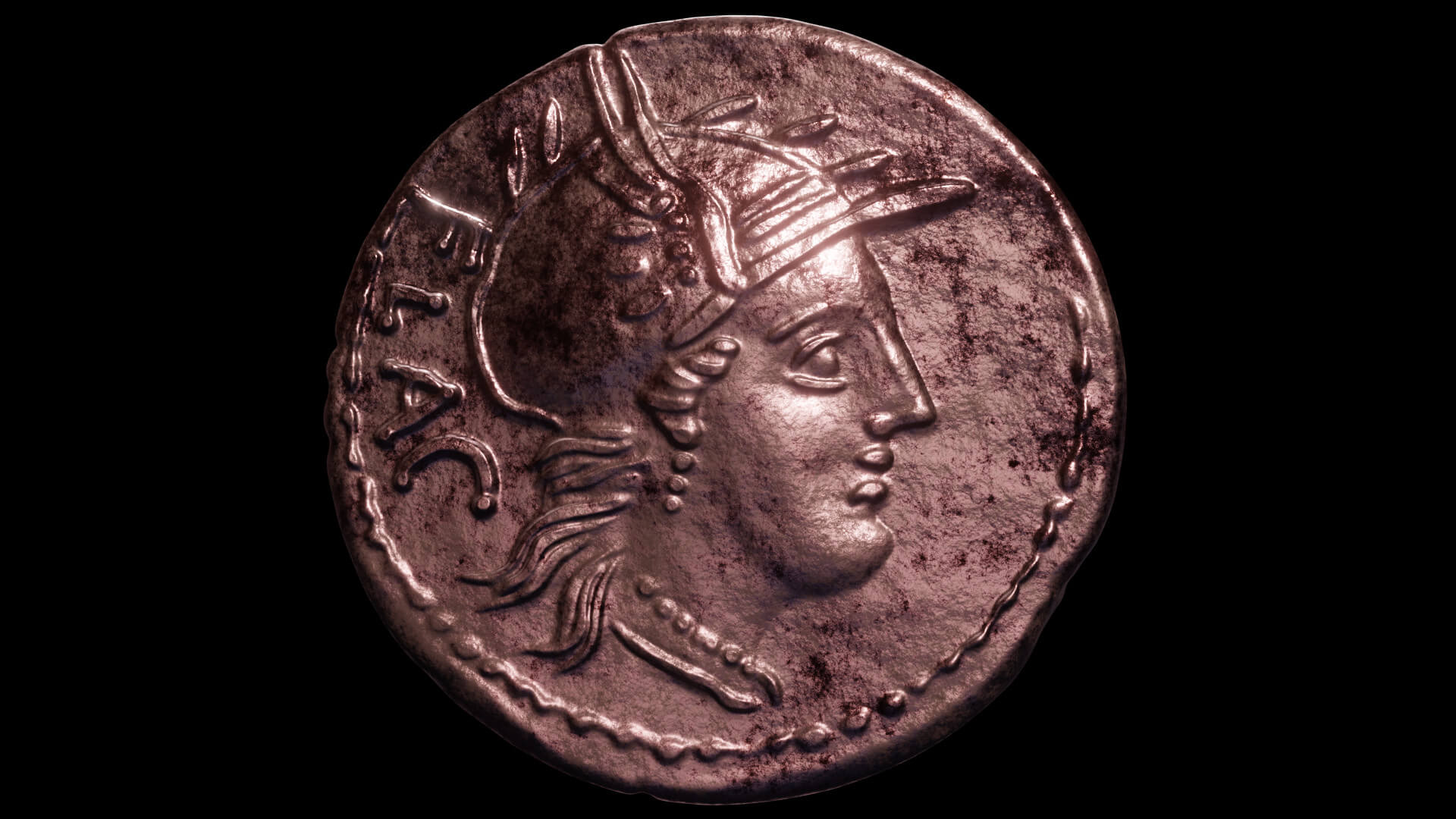 Denarius Rutilia Coin - 3D Model by Petar Doychev