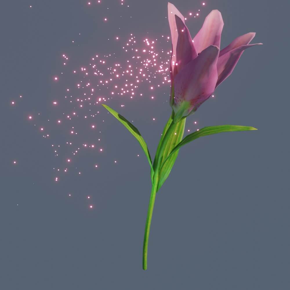 Animated Lily Flowers - 3D Model by Petar Doychev