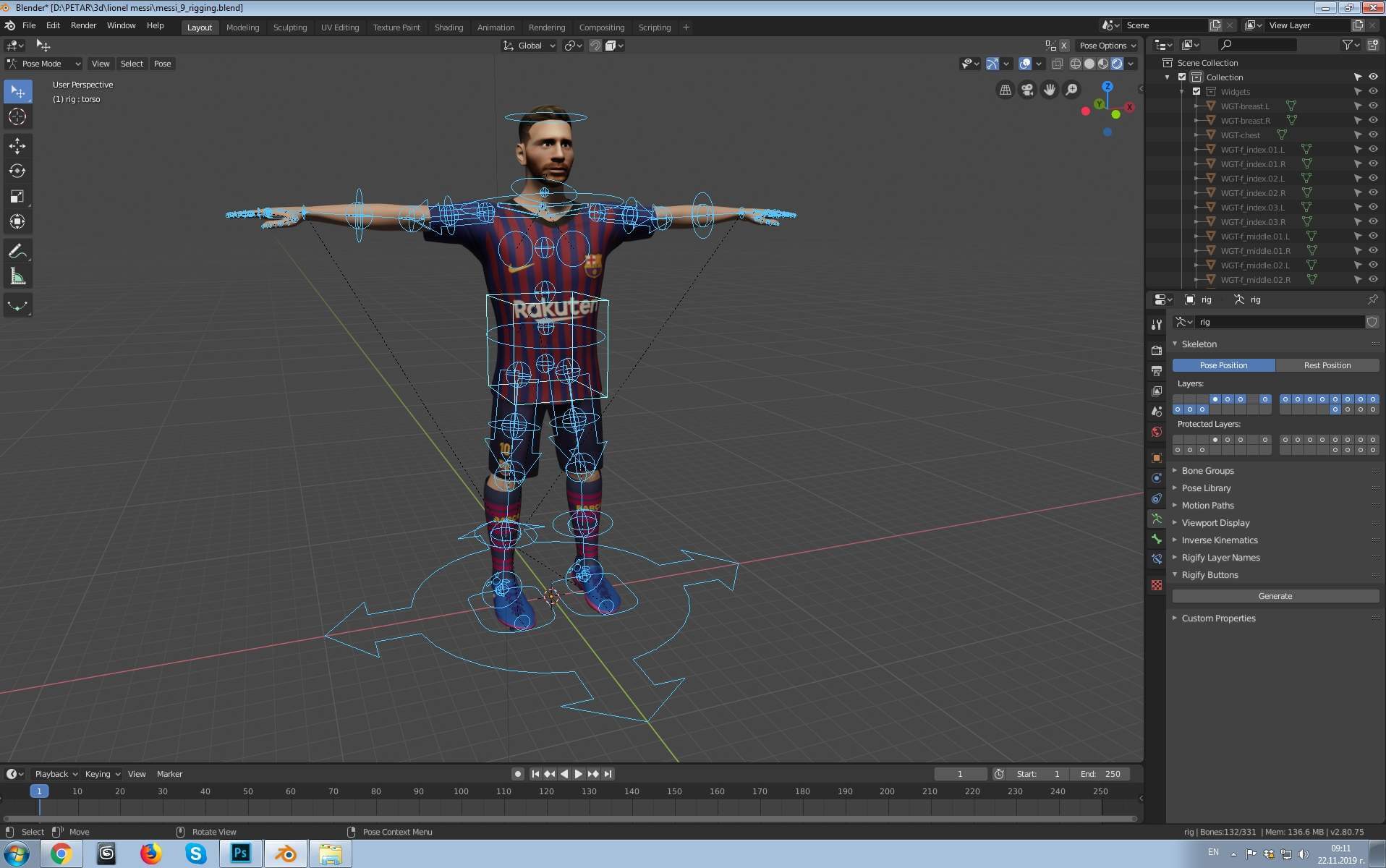 Lionel Messi - 3D Model by Petar Doychev