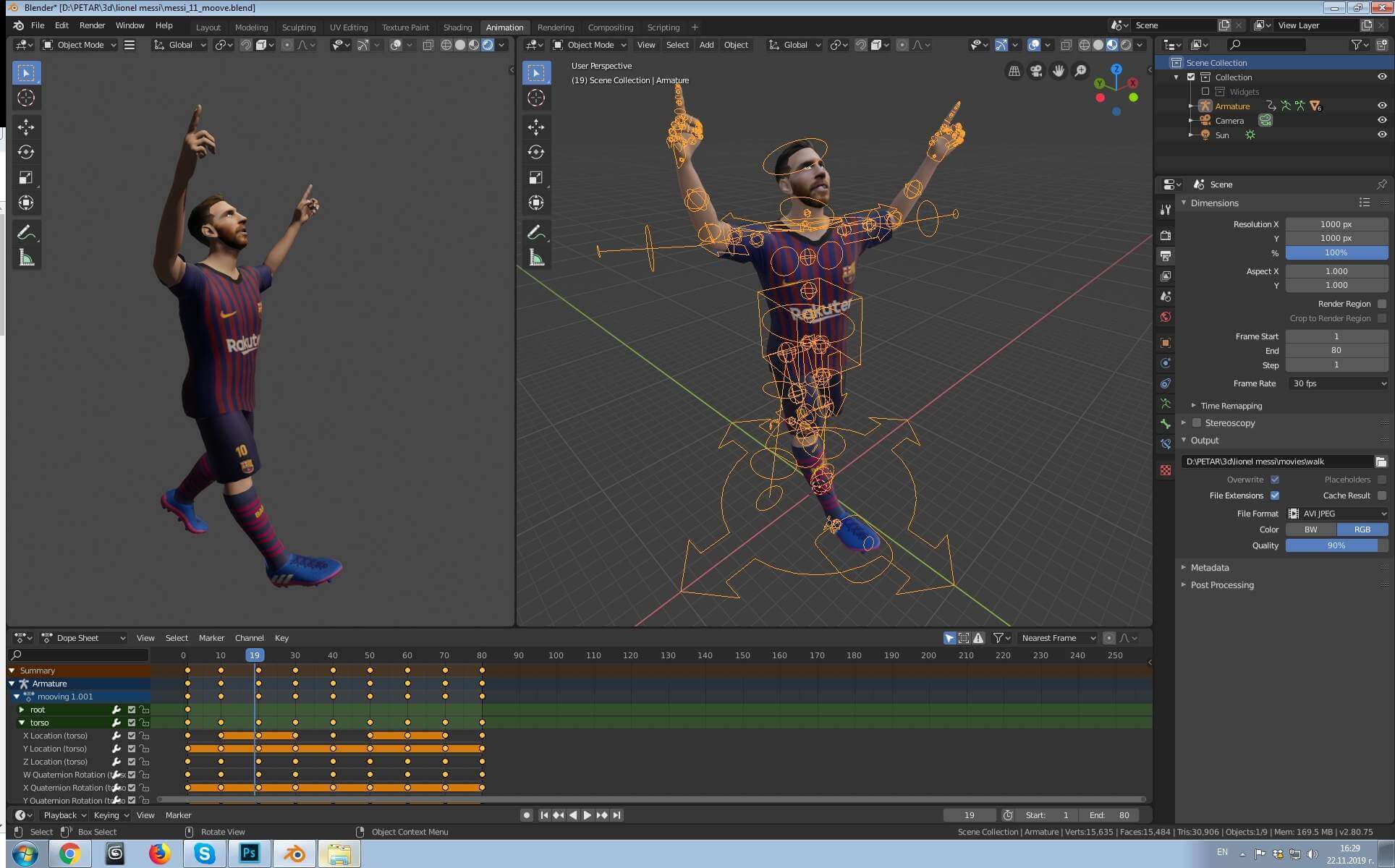 Lionel Messi - 3D Model by Petar Doychev