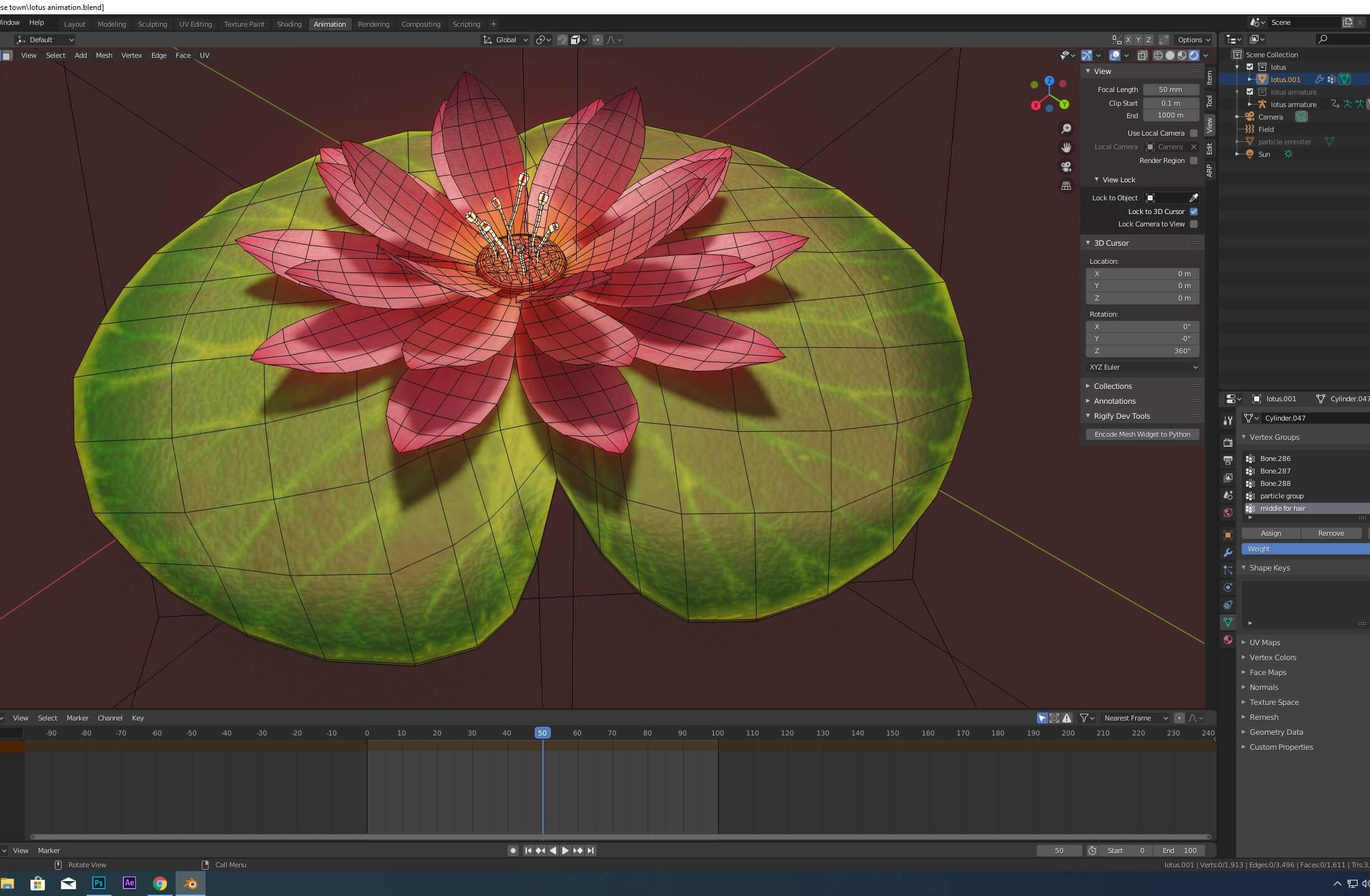 Lotus - 3D Model by Petar Doychev