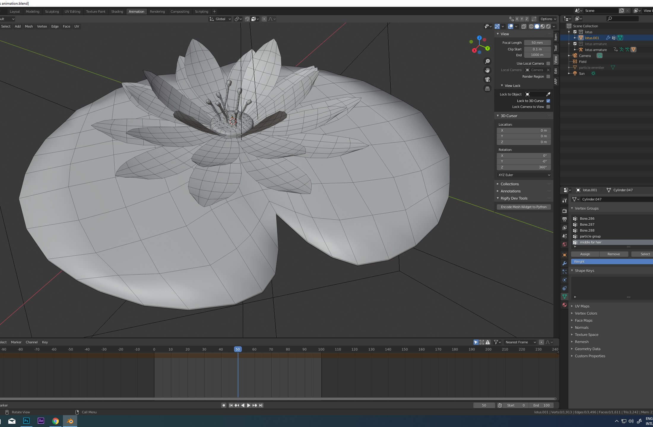 Lotus - 3D Model by Petar Doychev