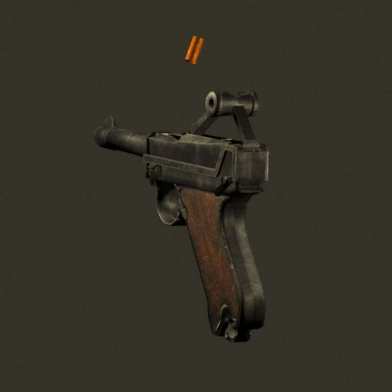 Luger Pistol - 3D Model by Petar Doychev