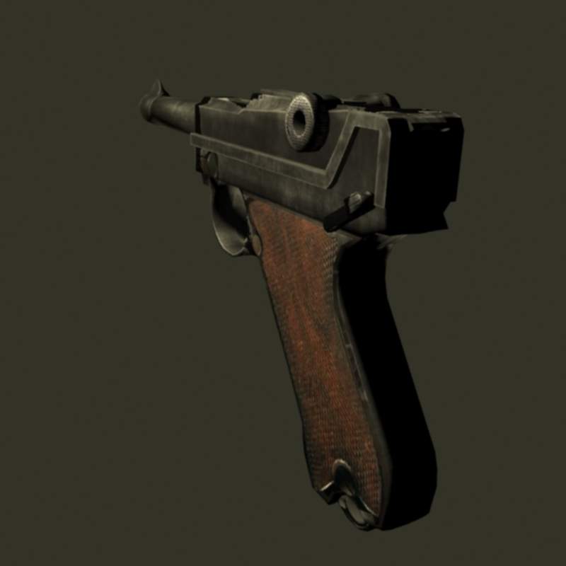 Luger Pistol - 3D Model by Petar Doychev