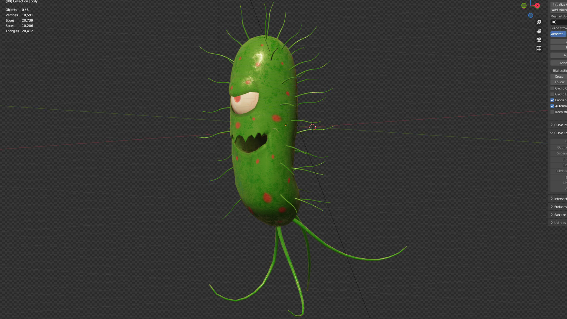 Microbe 1 - 3D Model by Petar Doychev