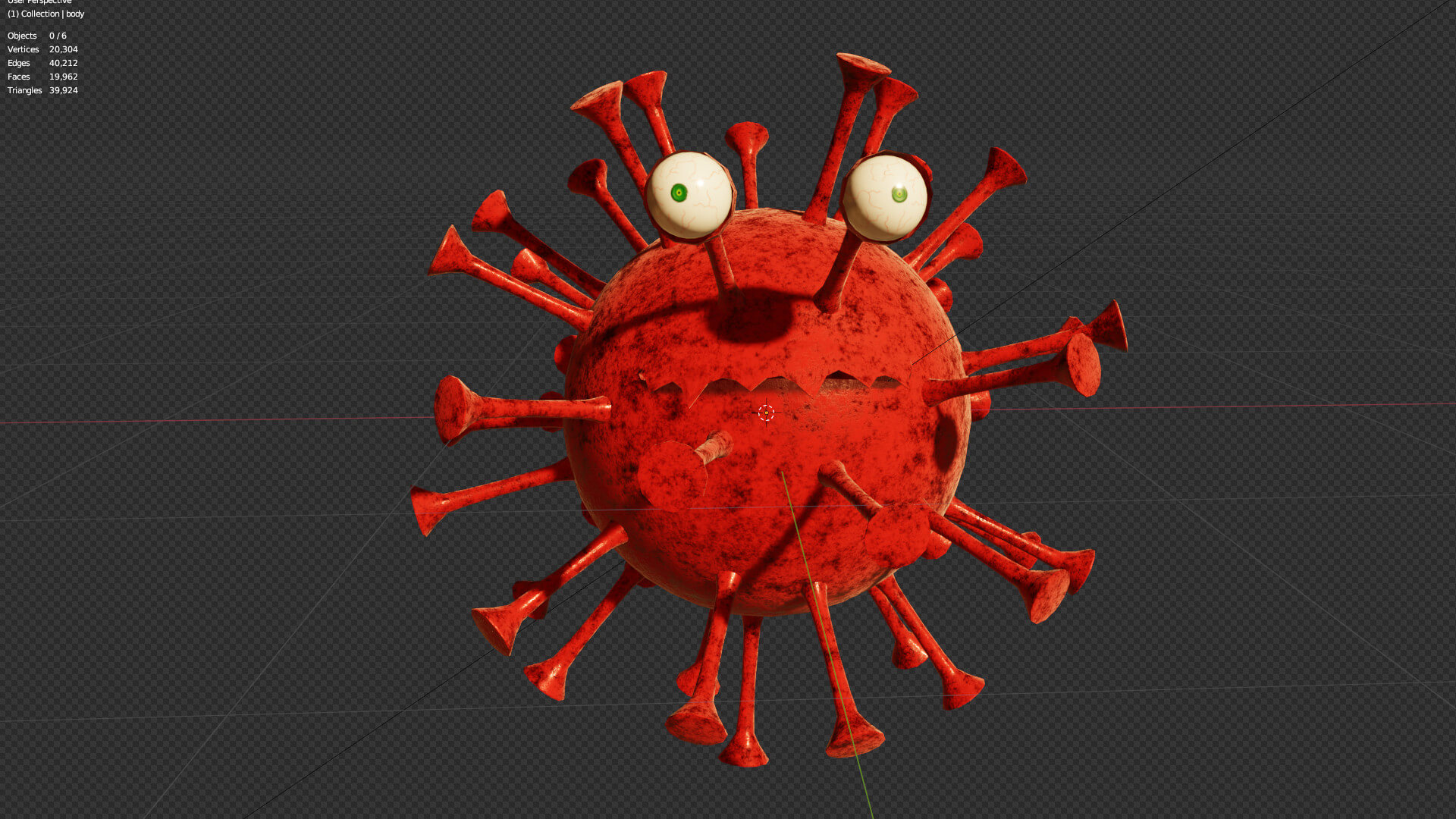 Microbe 2 - 3D Model by Petar Doychev