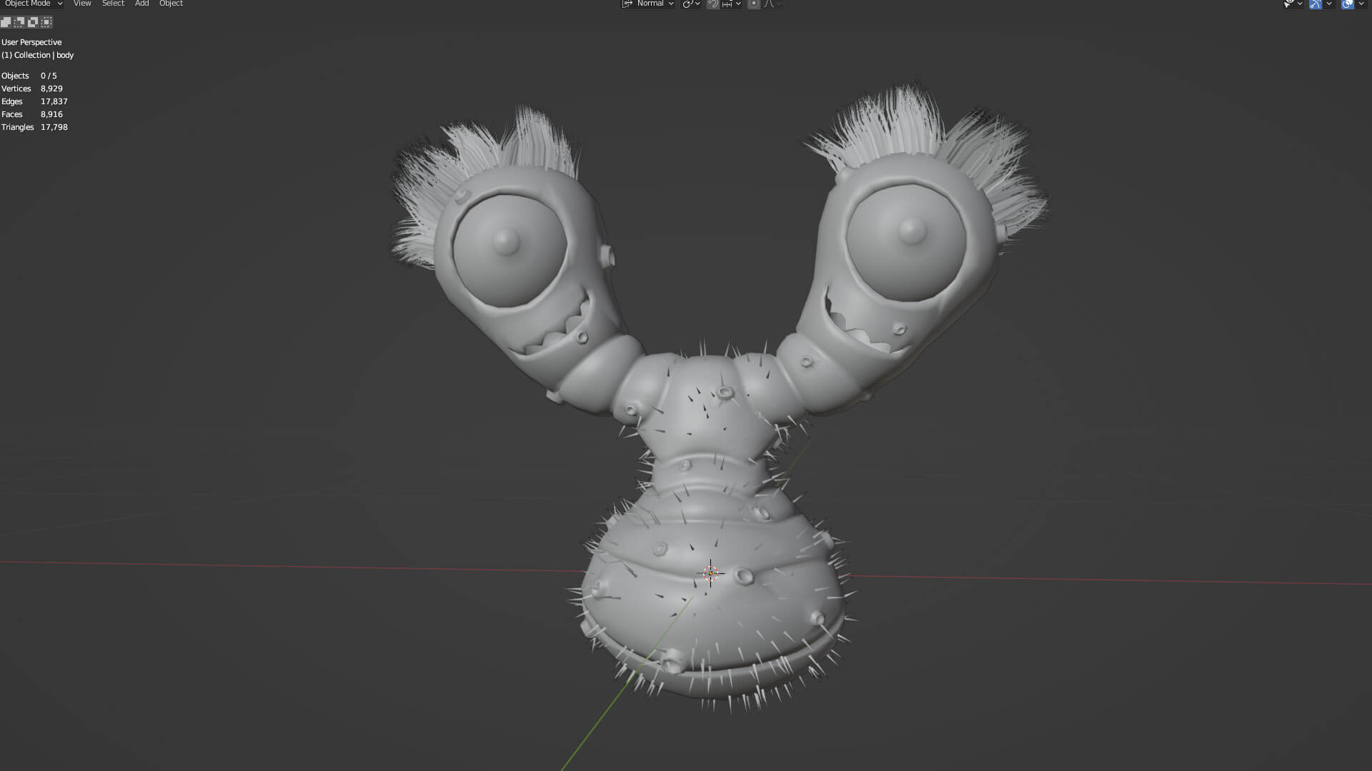 Microbe 5 - 3D Model by Petar Doychev