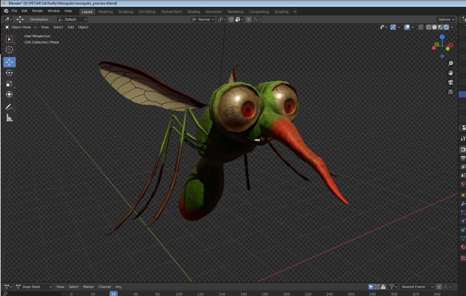 Mosquito - 3D Model by Petar Doychev