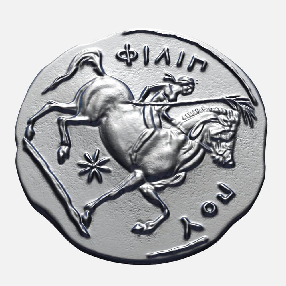 Old Greek Coin - 3D Model by Petar Doychev