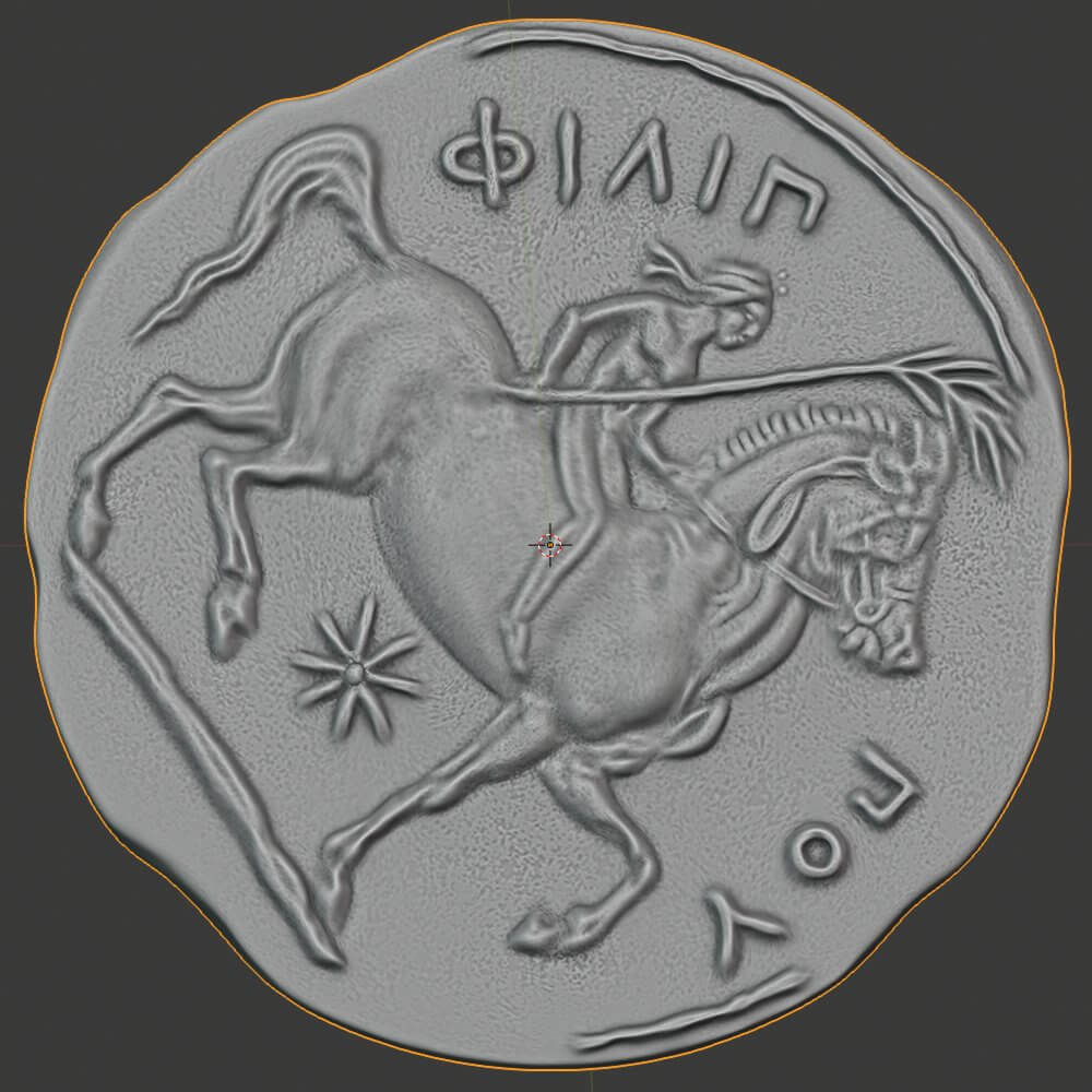 Old Greek Coin - 3D Model by Petar Doychev