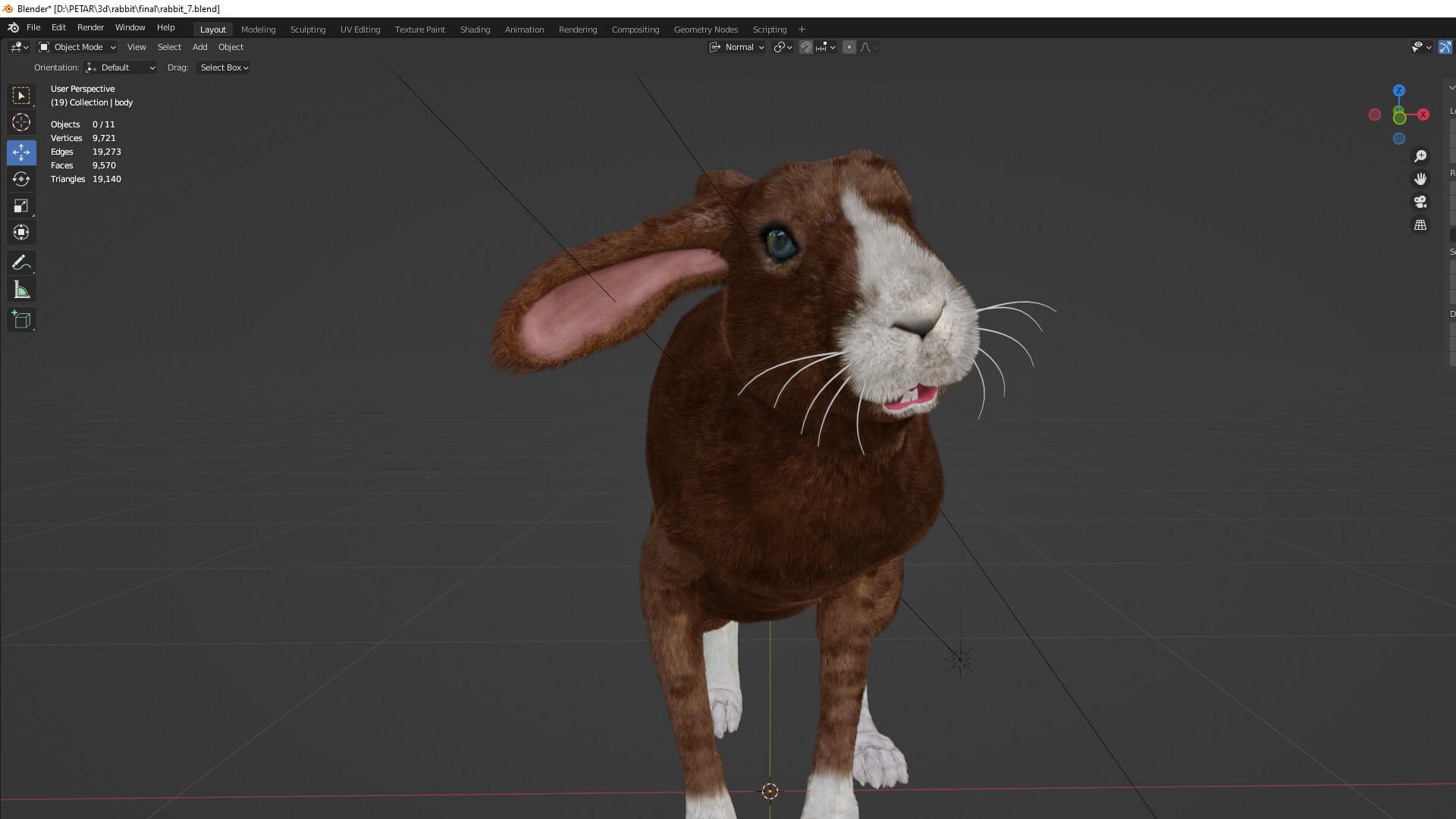 Rabbit - 3D Model by Petar Doychev