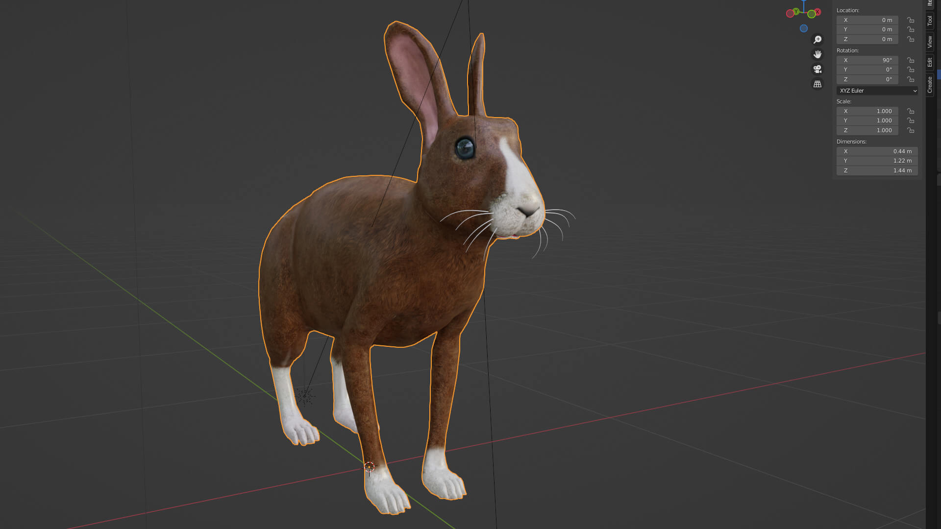 Rabbit - 3D Model by Petar Doychev