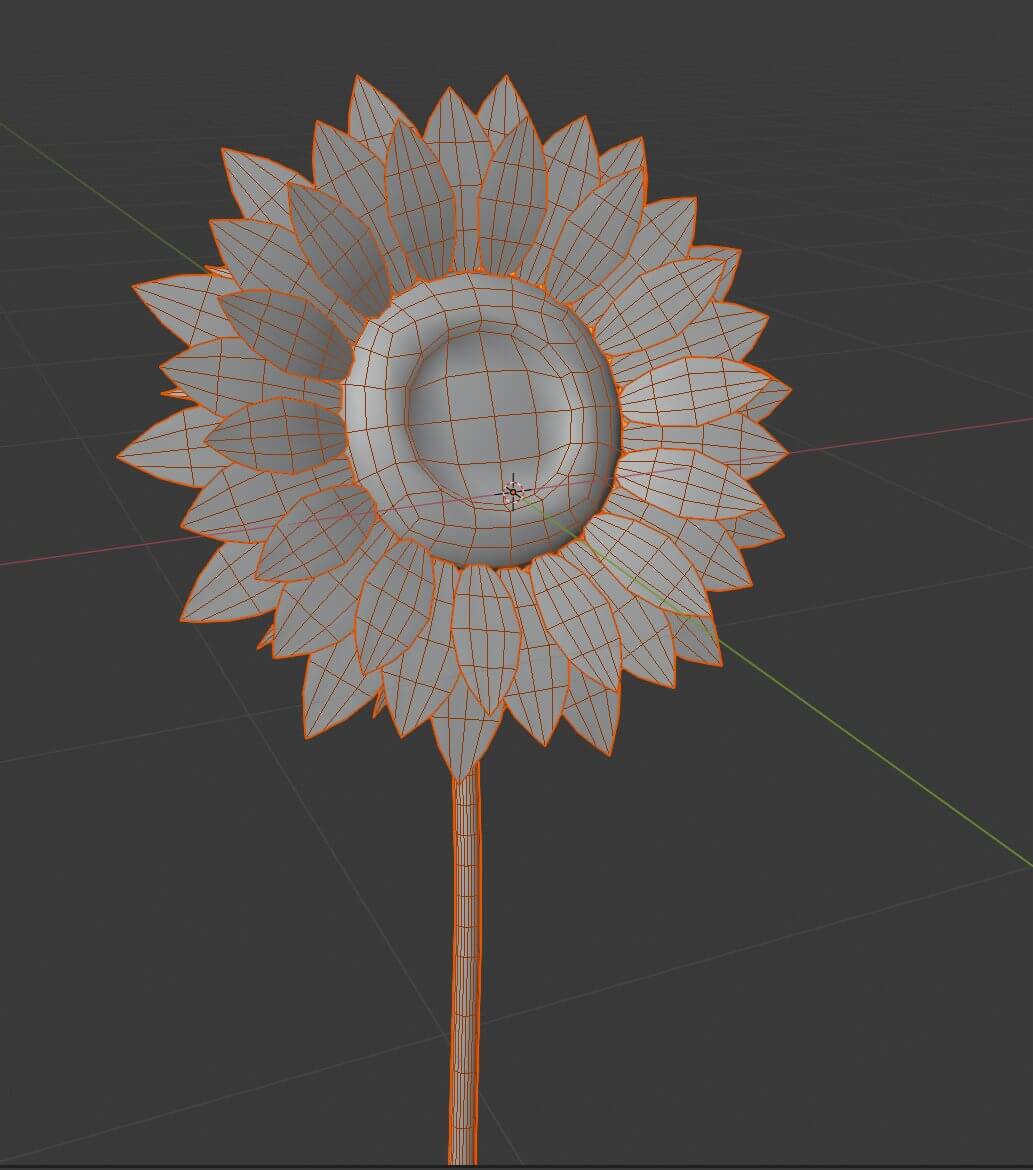 Sunflower - 3D Model by Petar Doychev