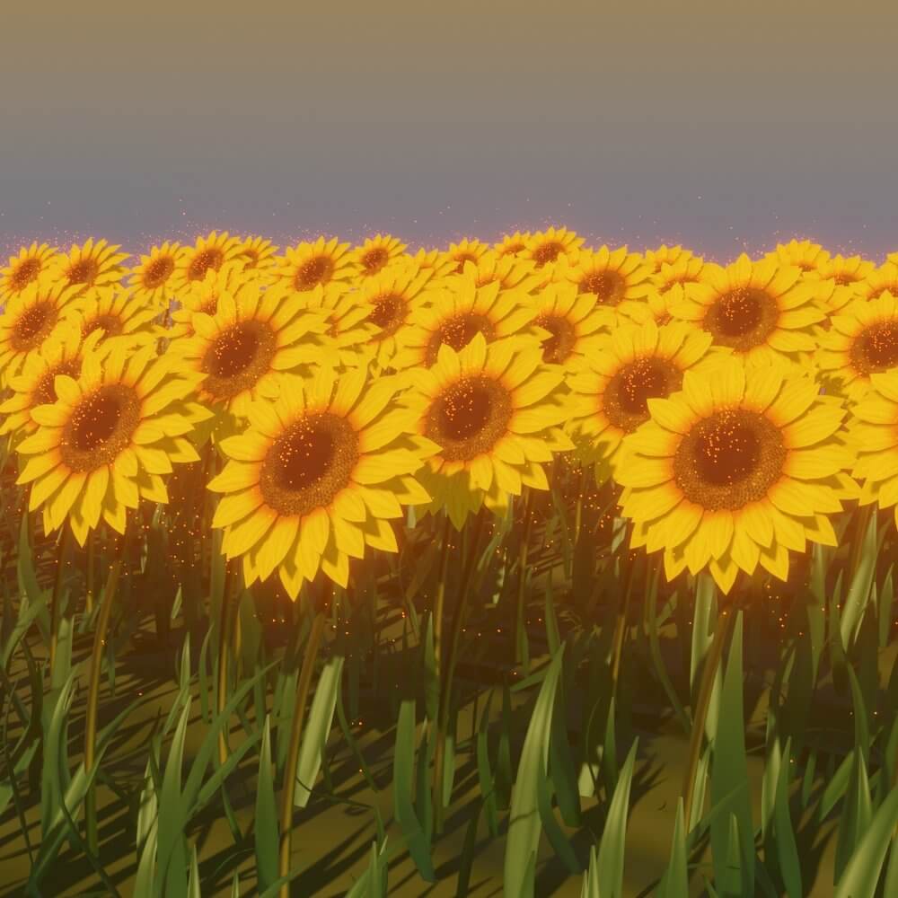 Sunflower - 3D Model by Petar Doychev